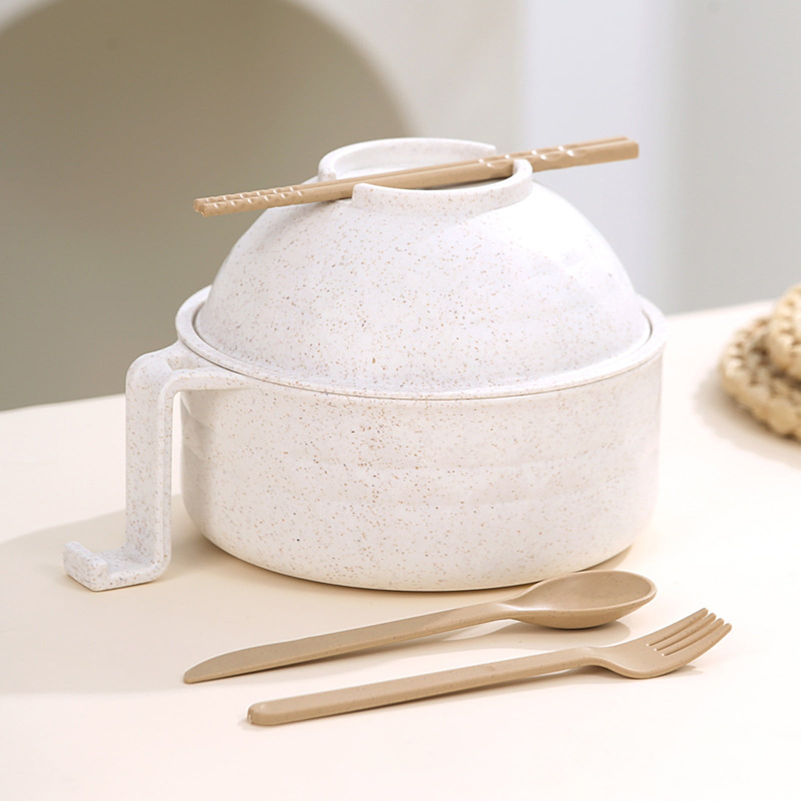 Yoone Noodle Cooker Bowl with Handles Spoon,Quick Ramen Cooker for Dorm ...