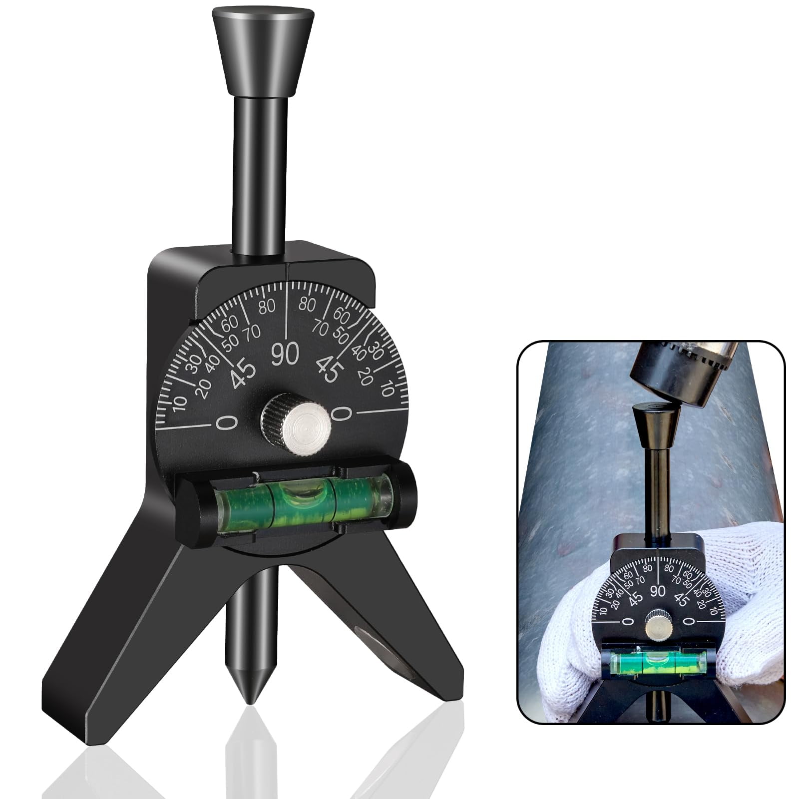 Yoopin Pipe Center Finder, Magnetic Centering Head Tool to Measure Pipe ...