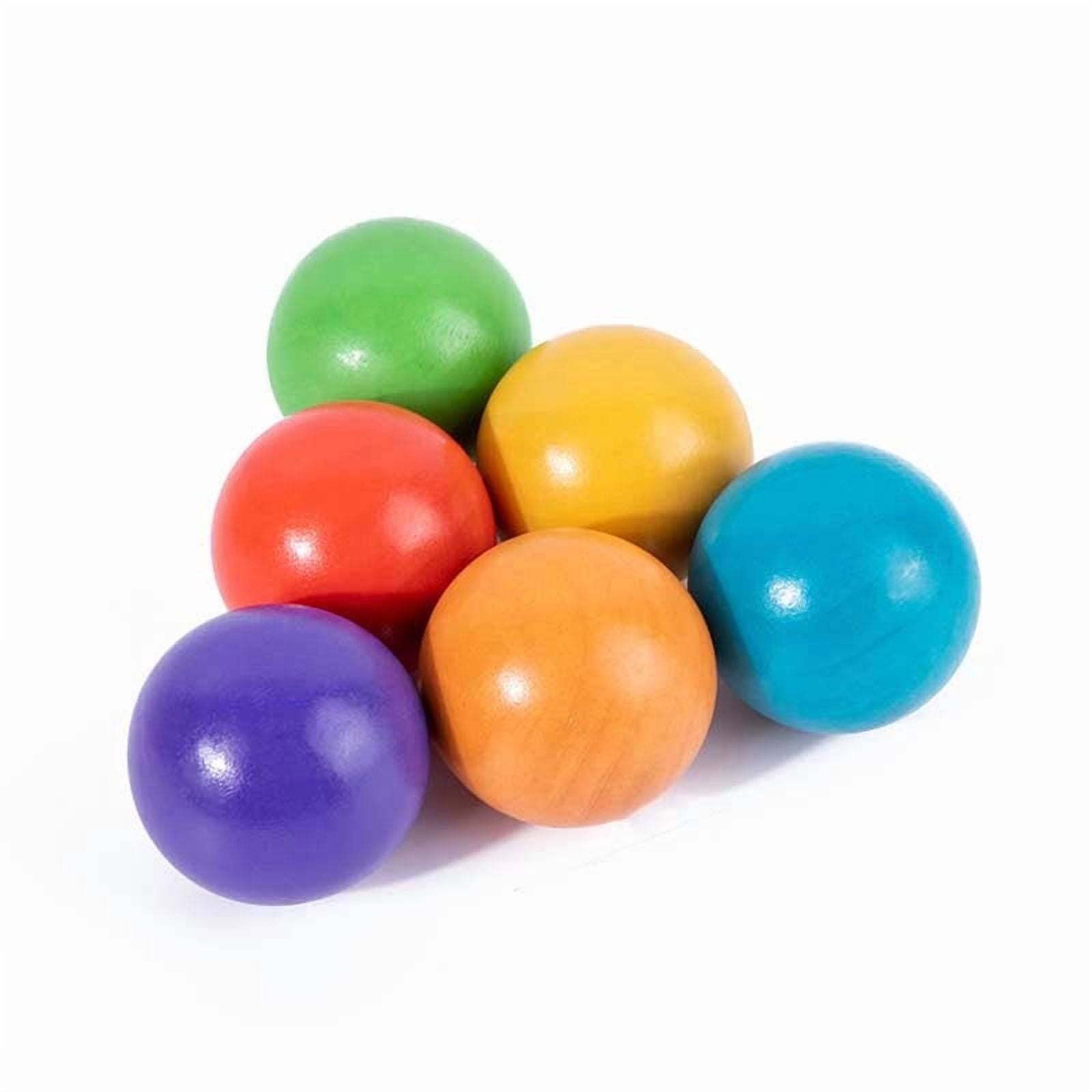 Yooshoverk 12-Pack Macaron Wooden Balls - 1.38 inch Pastel Color Decor ...