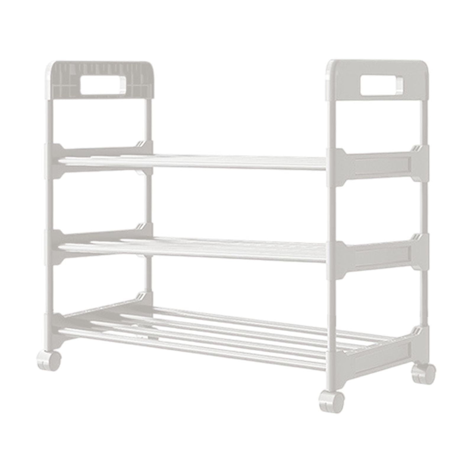 Yooshoverk 3 Tier Rolling Shoe Rack Movable Organizer Wheels Included ...