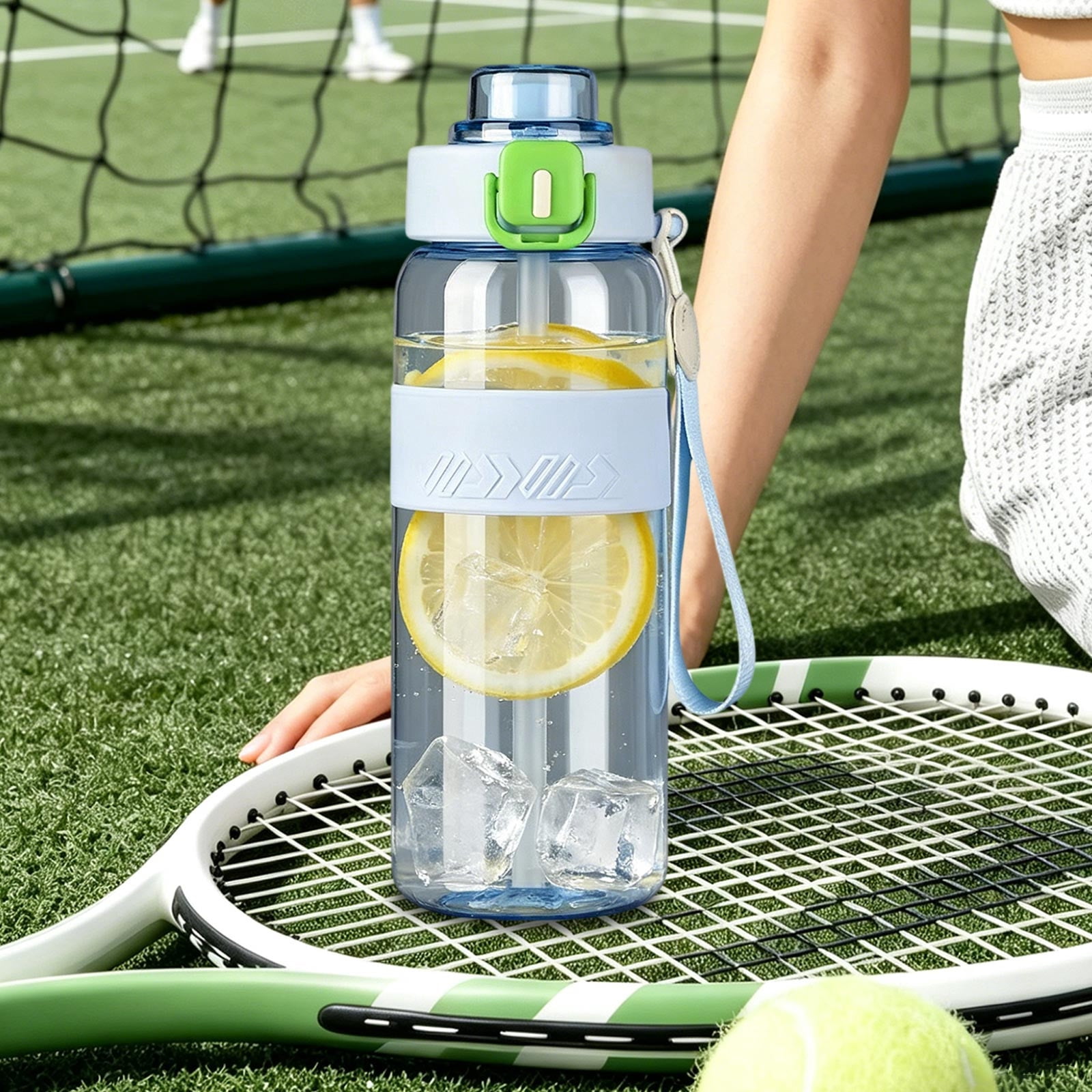 Yooshoverk 800Ml Large Capacity Sports Water Bottle Double Drinking Way ...