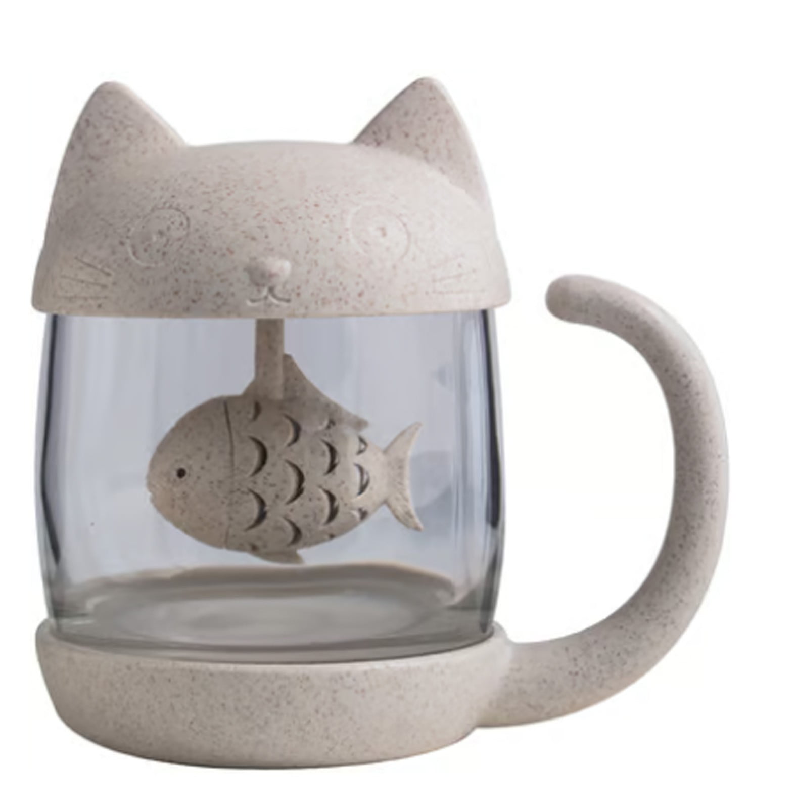 Yooshoverk Cat Shaped Water Bottle & Infuser Glass - Filter Core for ...
