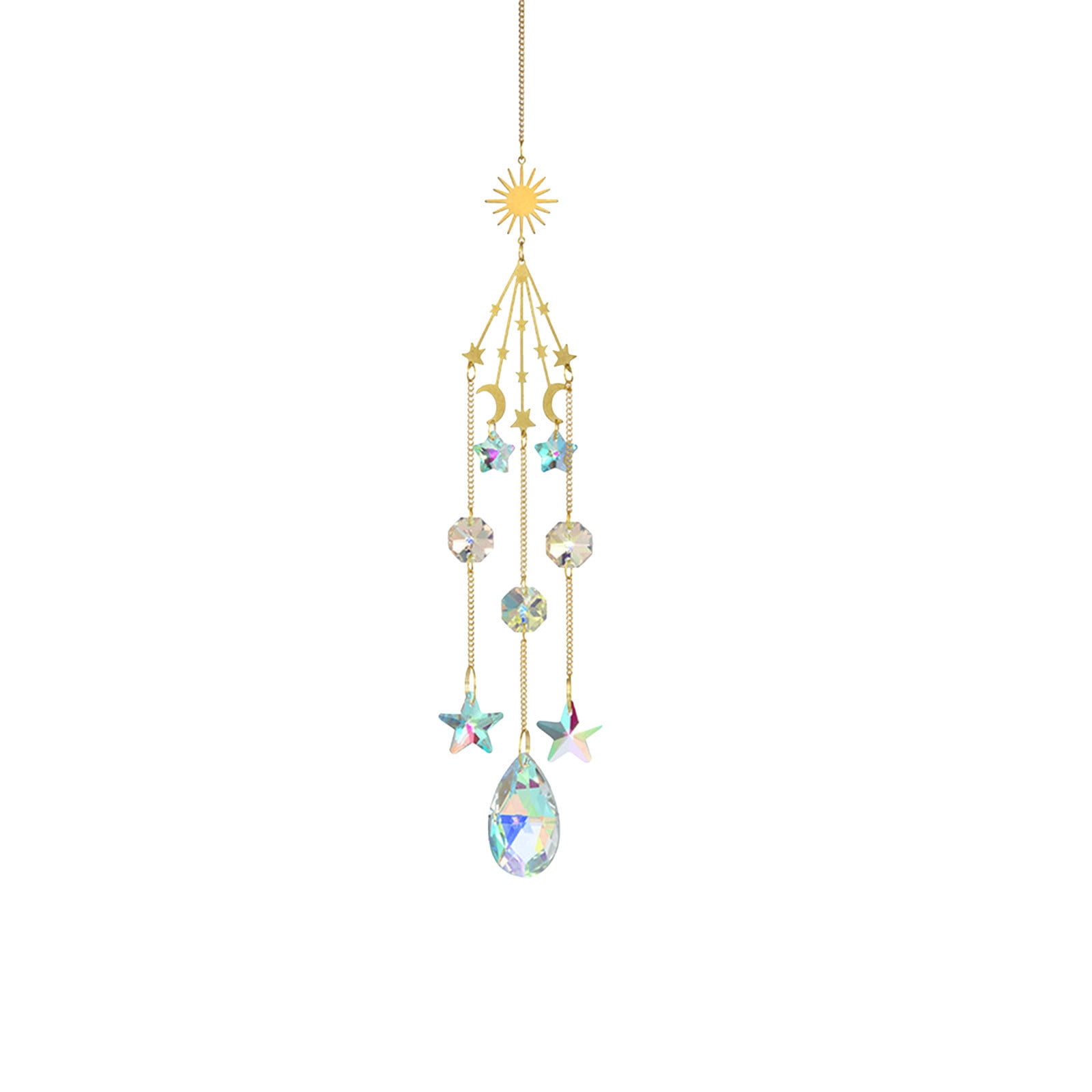 Yooshoverk Crystal Sun Catcher - Rainbow Prism Wind Chime for Window ...