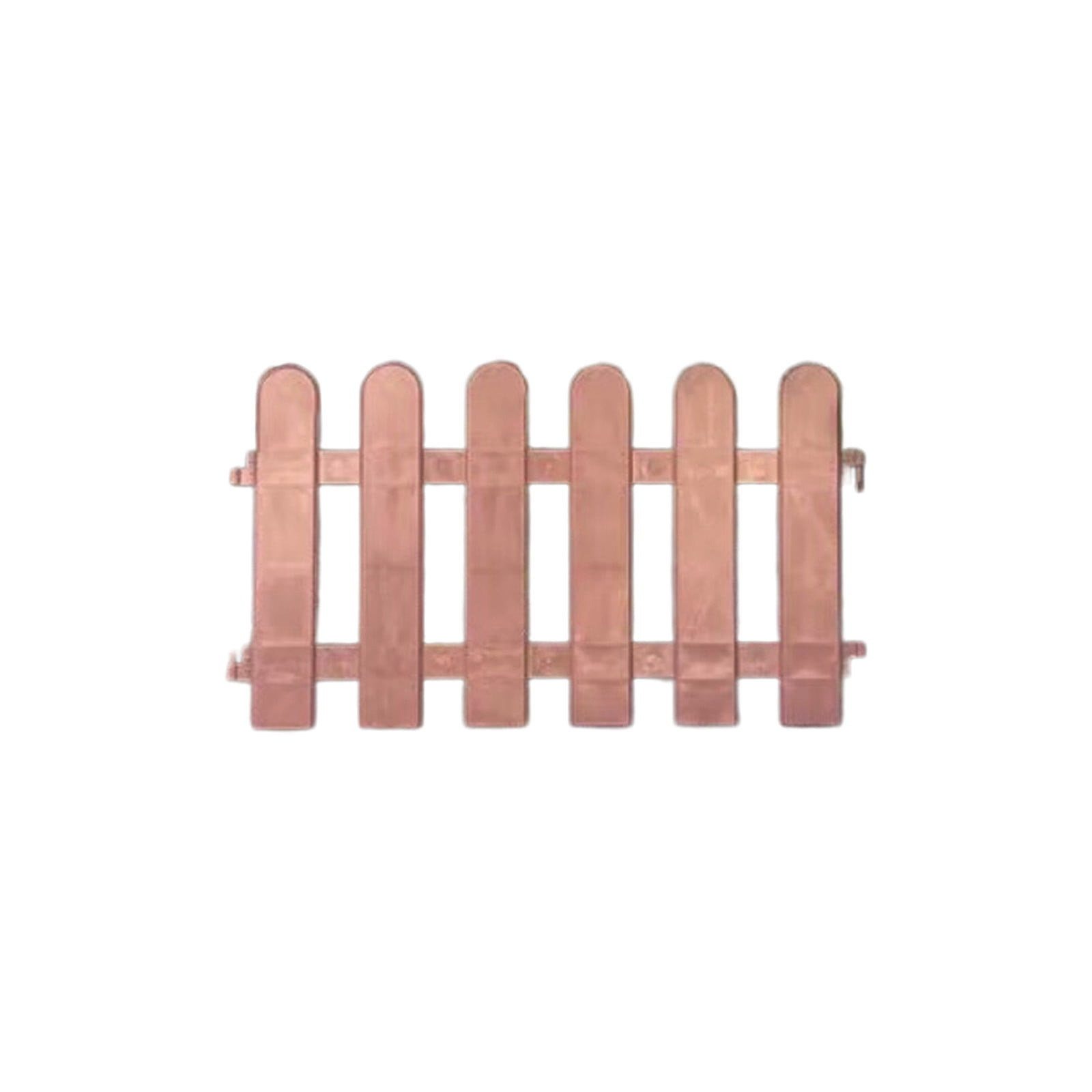 Yooshoverk Decorative Garden Fencing - Brown Plastic Picket Edging - 7. ...