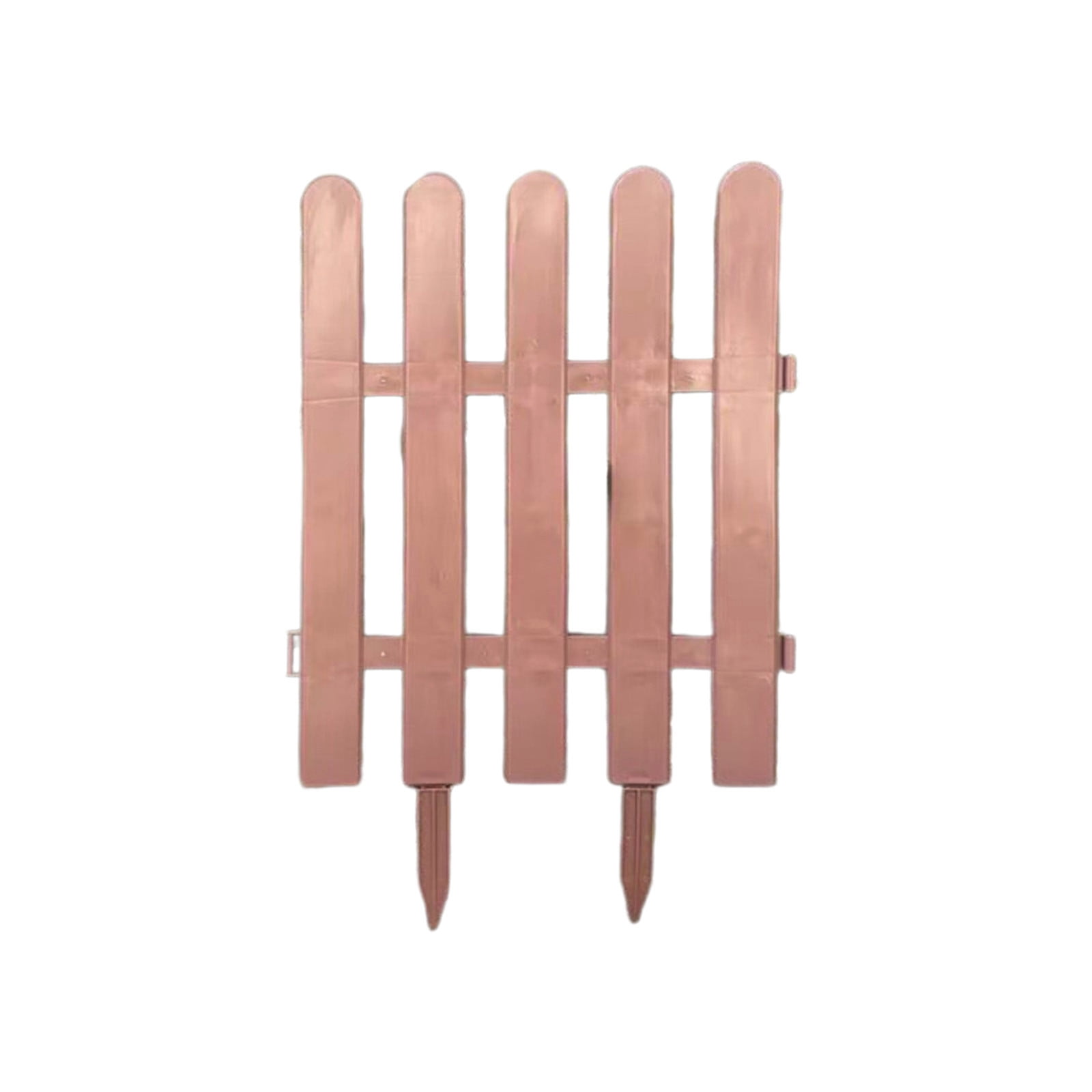 Yooshoverk Decorative Garden Fencing - Brown Plastic Picket Edging - 7. ...