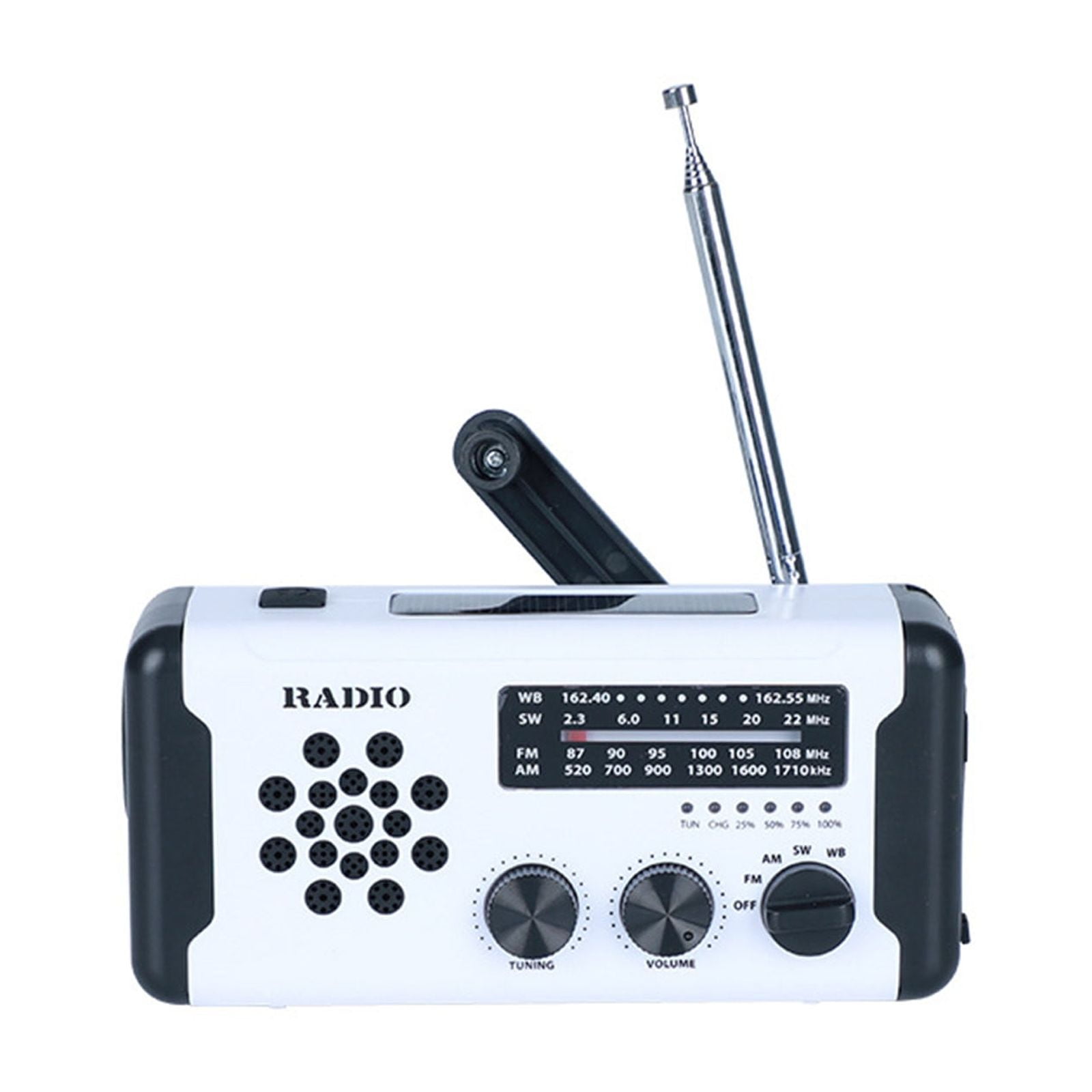 Yooshoverk Emergency Radio, Waterproof Hand-Crank, Solar-Charged ...
