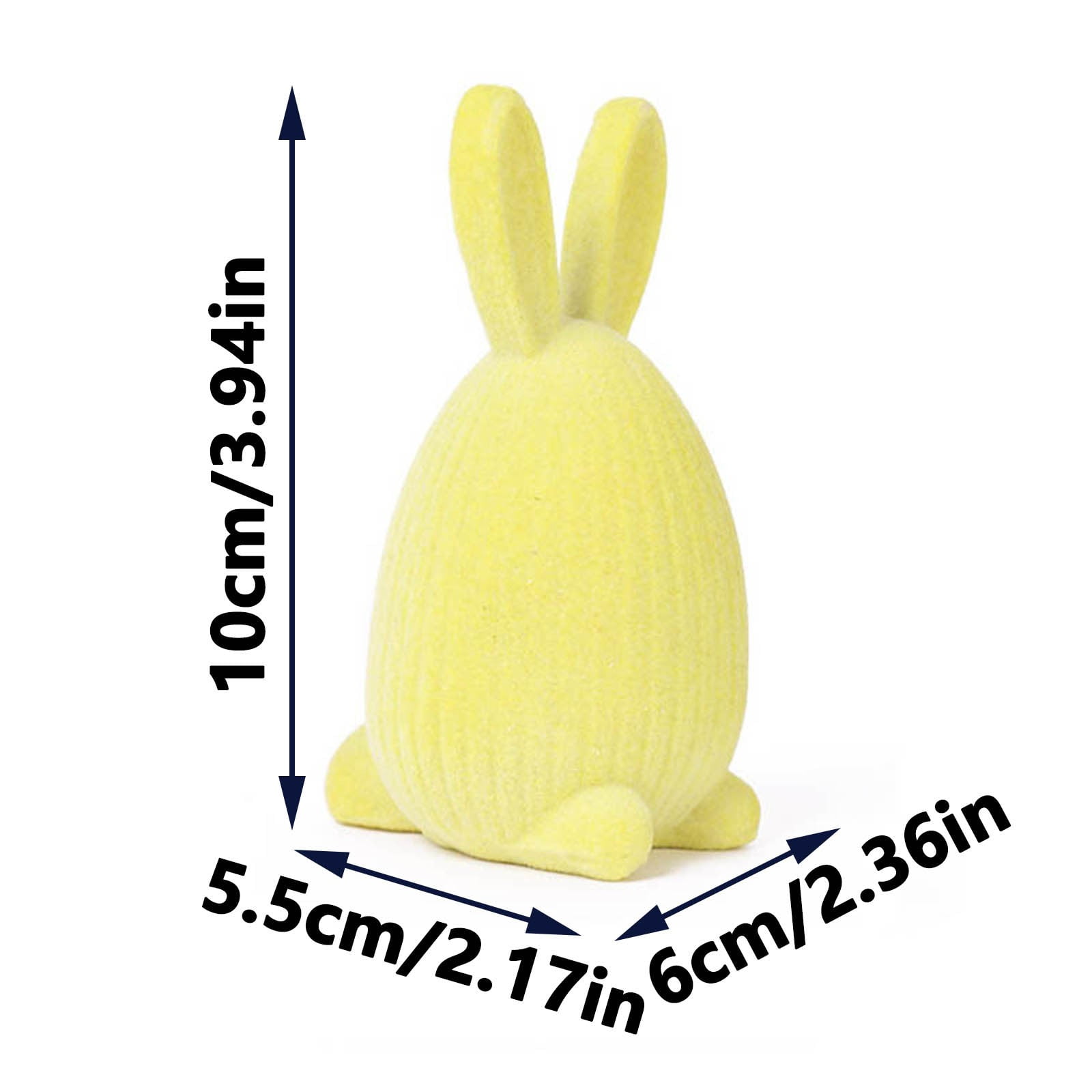 Yooshoverk Flocked Easter Egg & Rabbit Ornaments – Ins-Style Festive ...