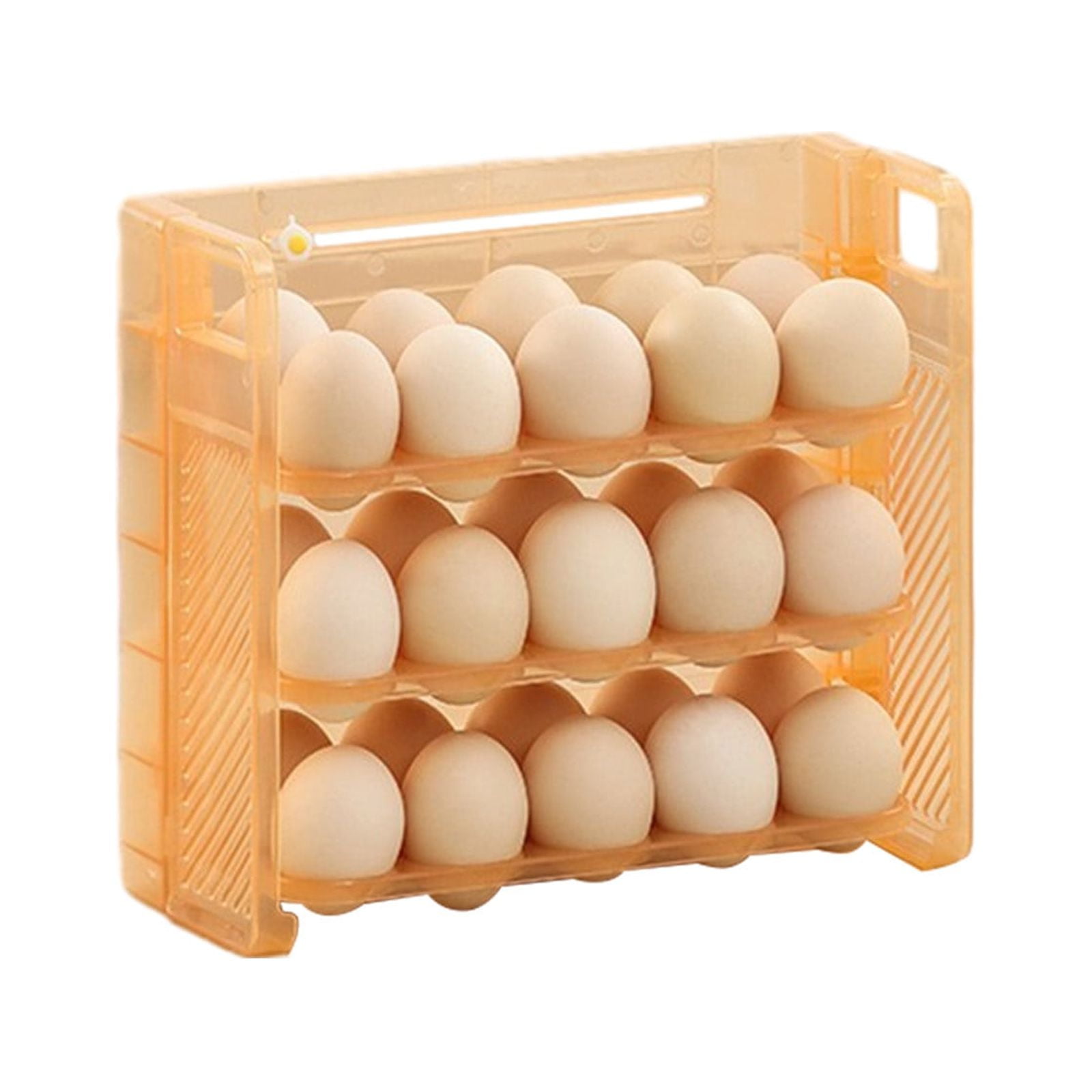 Yooshoverk Foldable Egg Organizer with Scale, 30-Slot Stackable ...