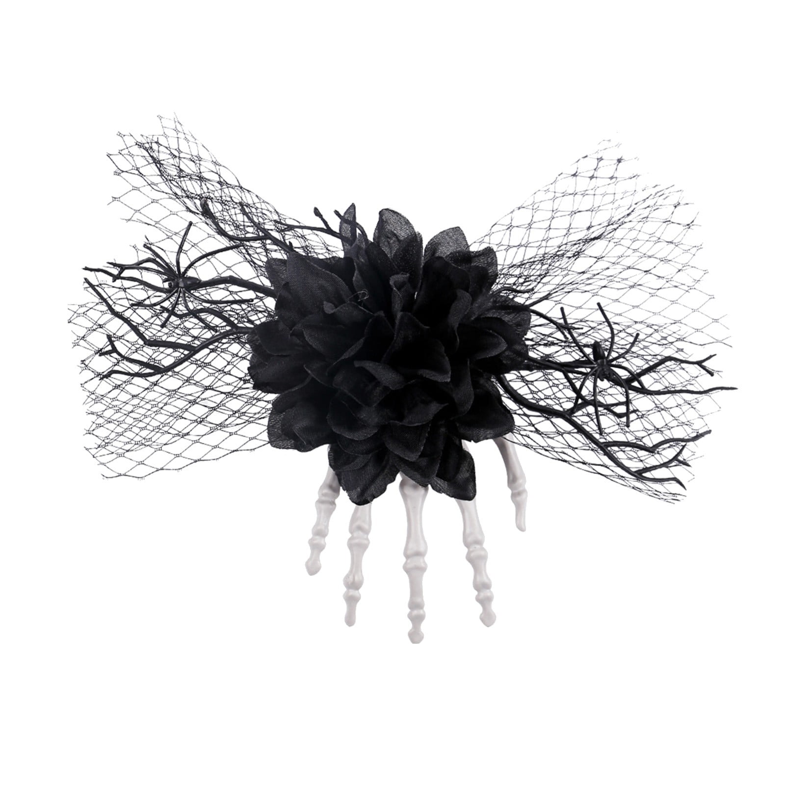 Yooshoverk Gothic Hair Clip Set - Spider Web & Skeleton Hand Clips with ...
