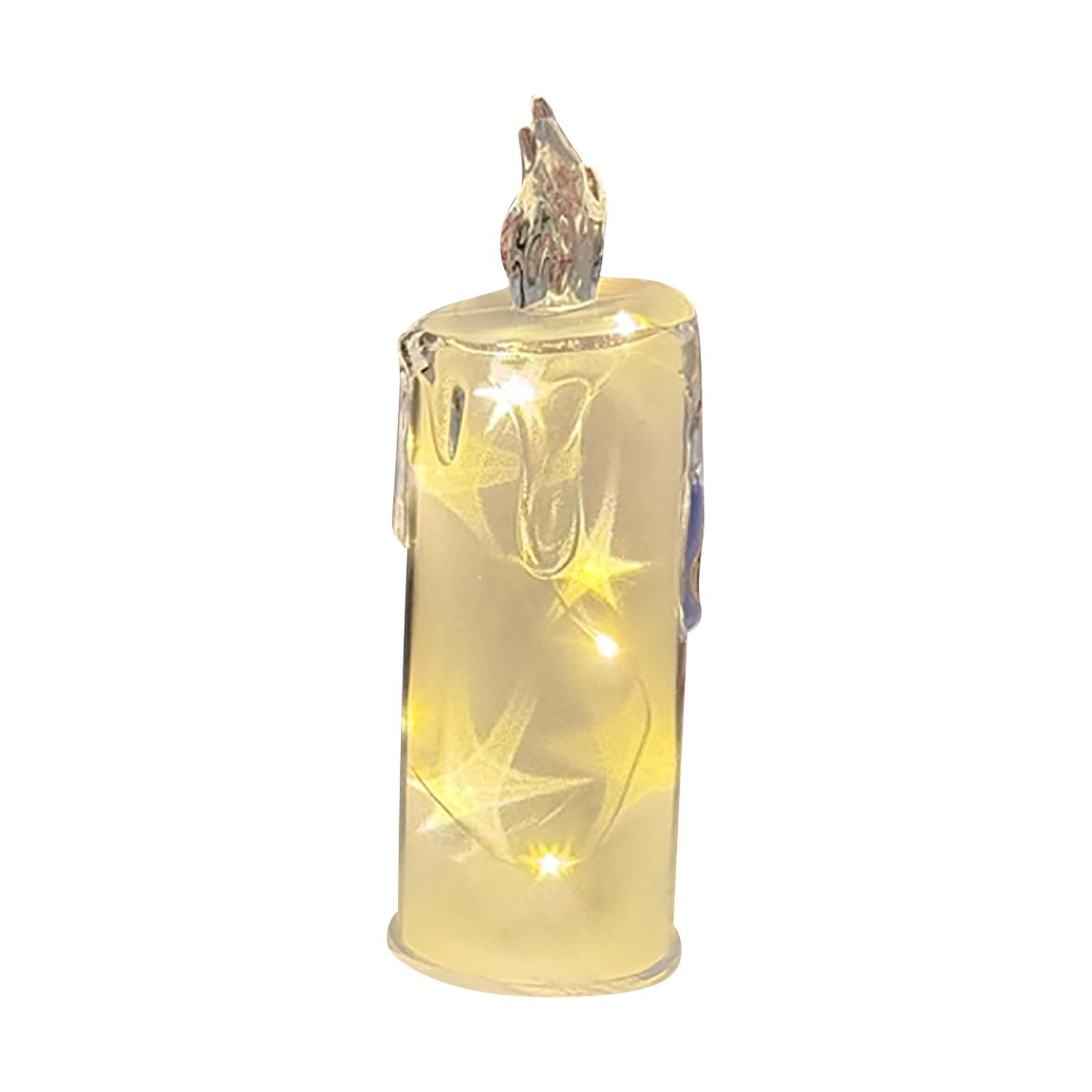 Yooshoverk LED Tear Drop Candles 3 Pack Battery Operated Flameless for ...