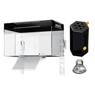 PawHut Small Turtle Aquarium Kit - Triple-Filtering Turtle Tank Reptile ...