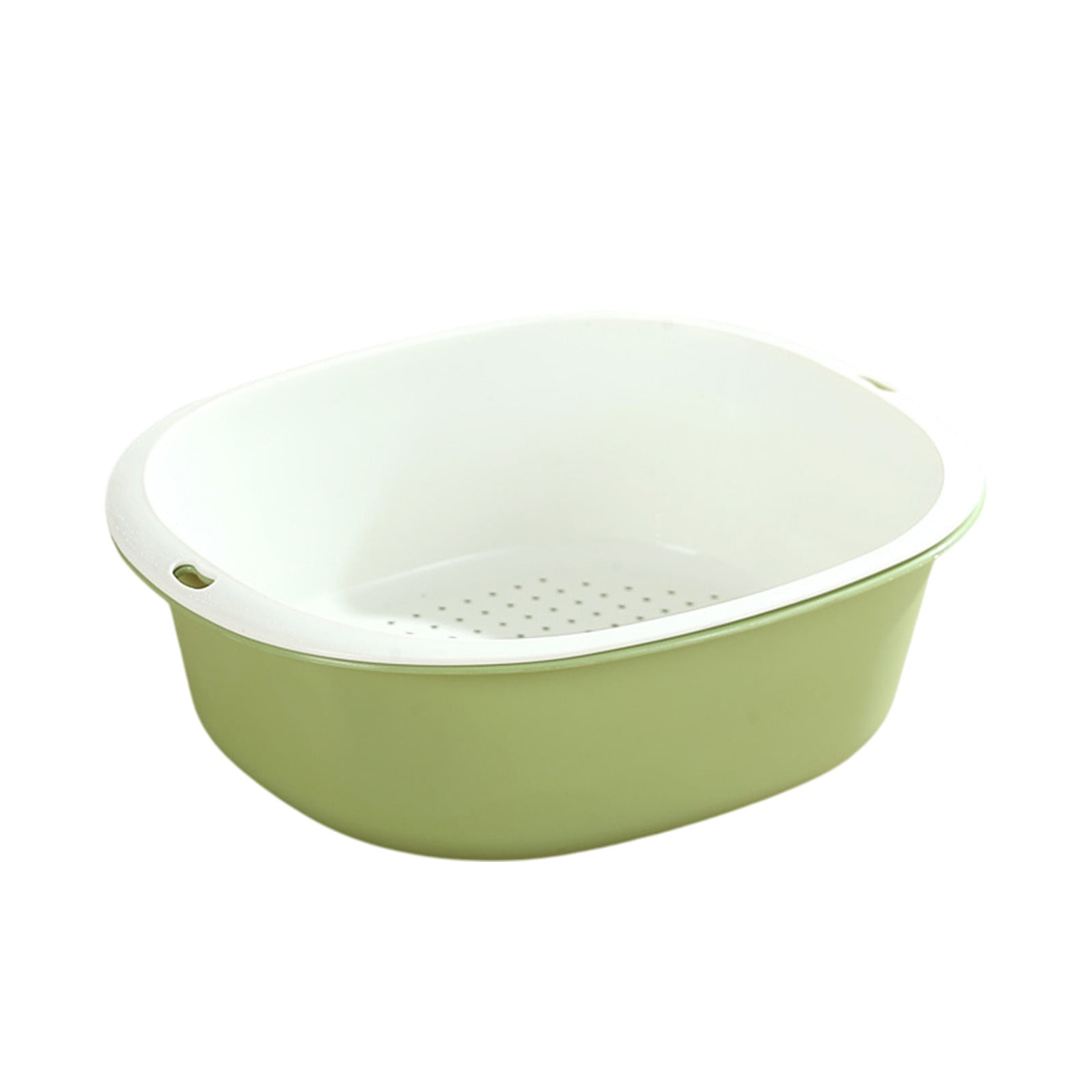 Yooshoverk Large Draining Basket Kitchen Colander Food Safe Plastic ...