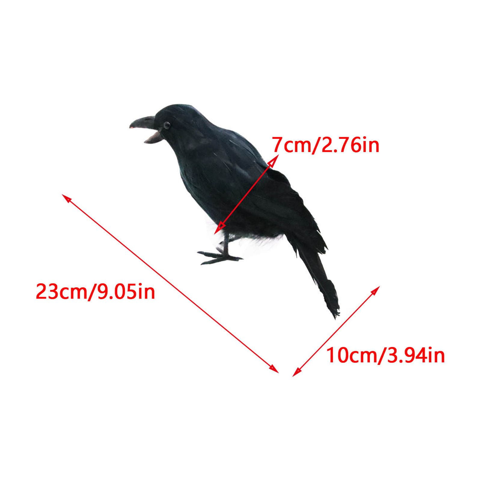 Yooshoverk Life Size Raven Prop Realistic Feather Texture Halloween ...