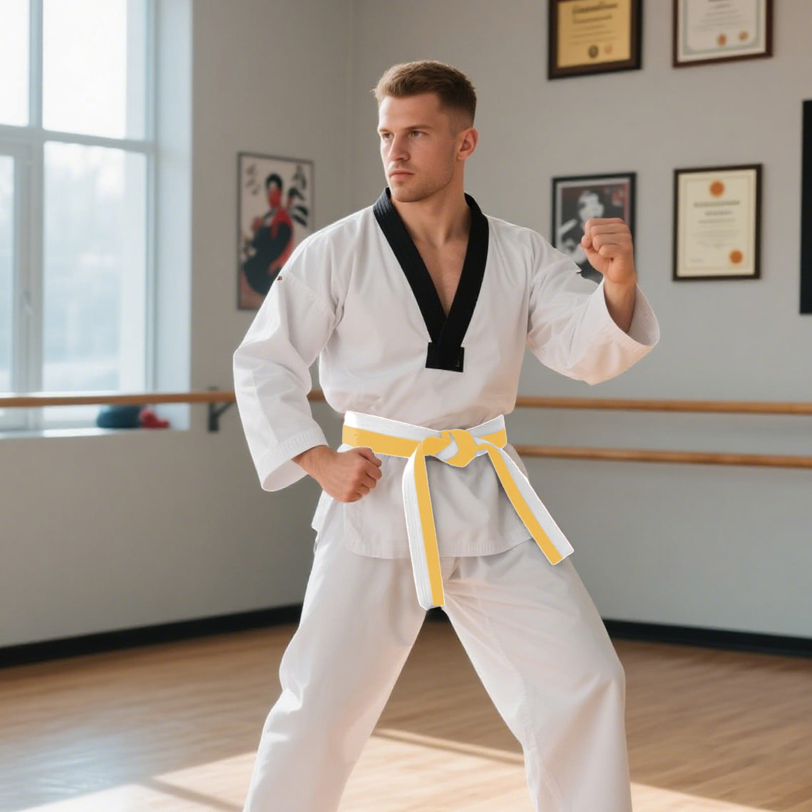 Yooshoverk Martial Arts Belt - Double Layer Cotton with Embroidery, for ...