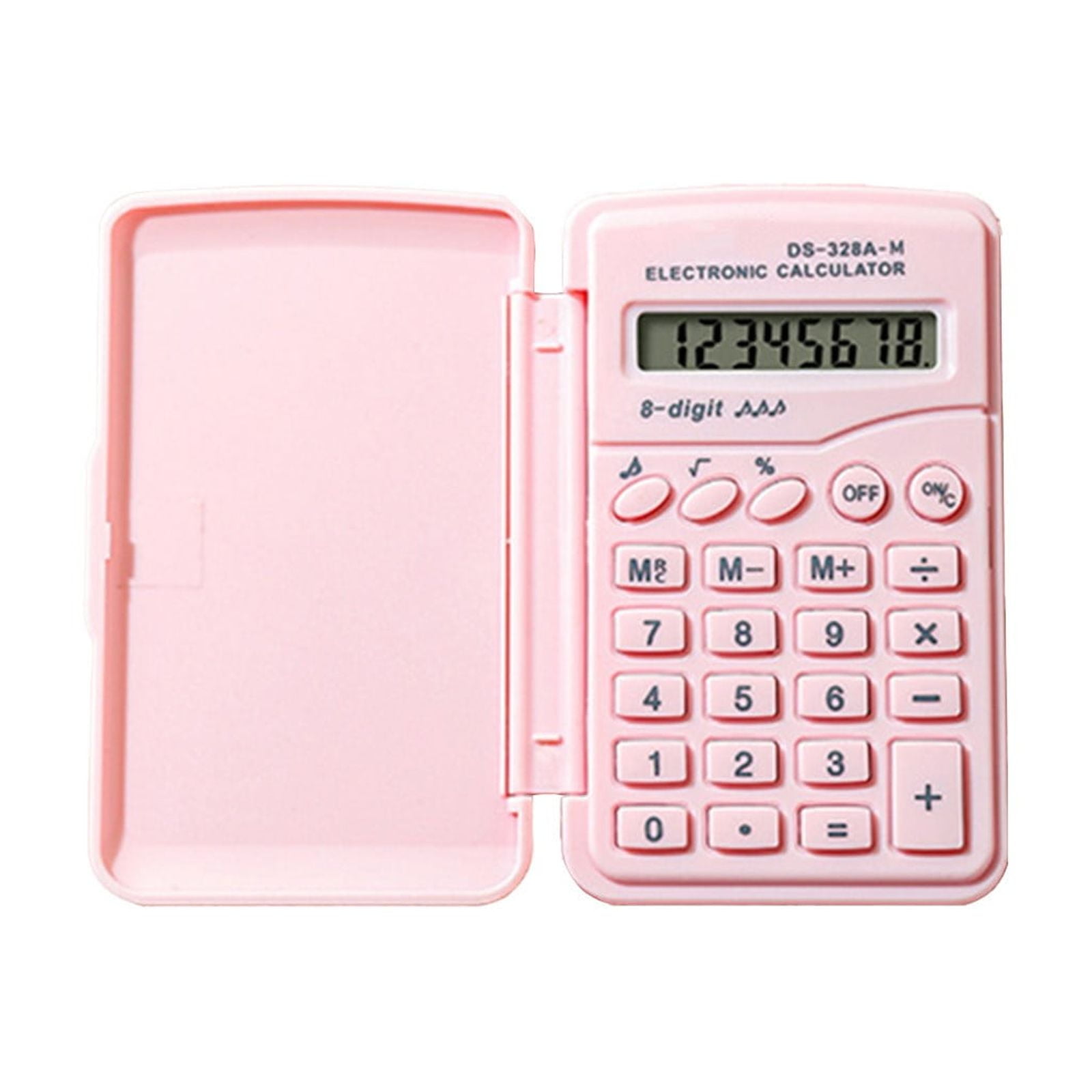 Yooshoverk Mini Student Calculator, Cute Flip-Cover Design, Battery ...
