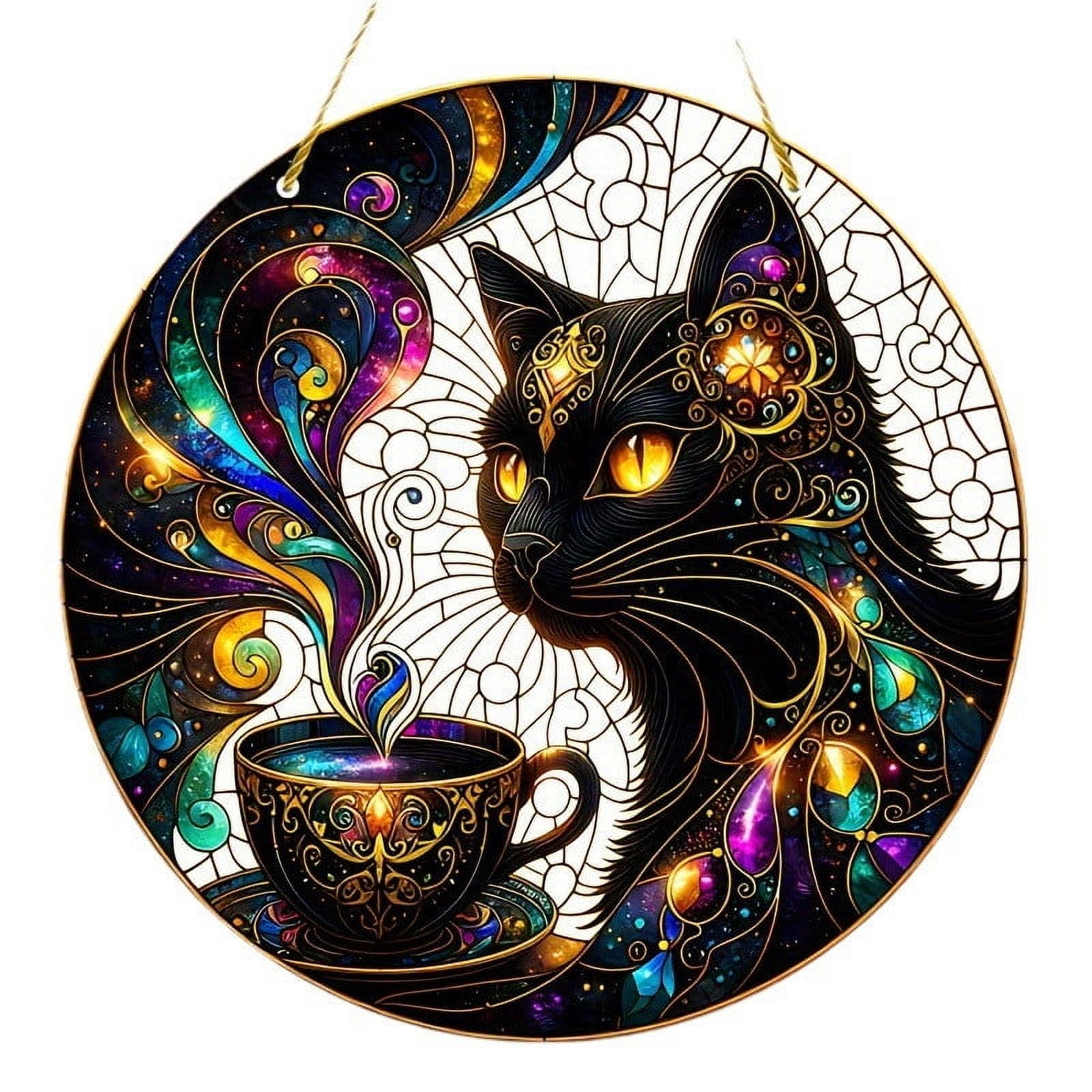 Yooshoverk Moon Cat Hanger Wall Decor Charming Design Durable Accent ...