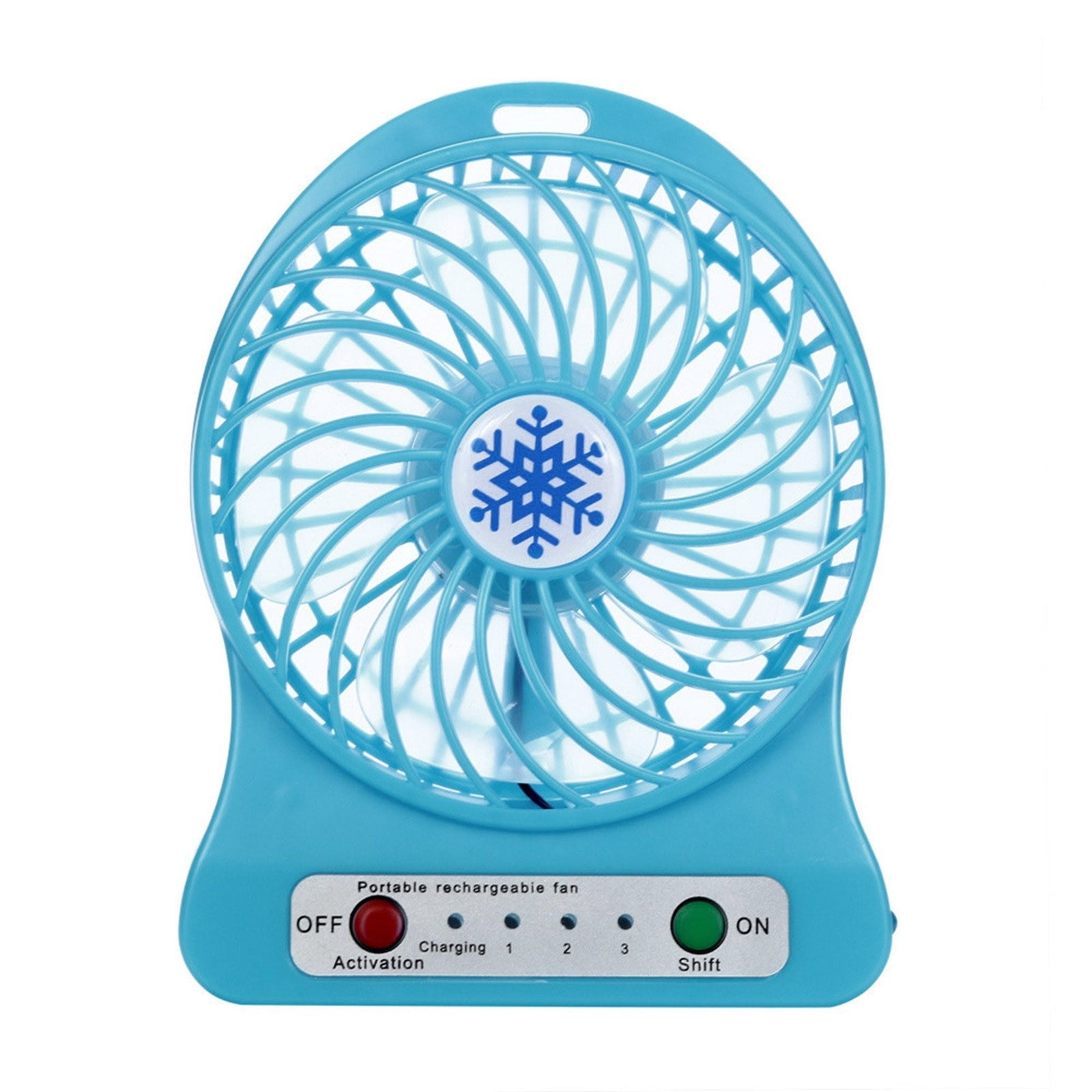 Yooshoverk Portable USB Rechargeable Fan LED Light Cooler Mini Desk Fan ...