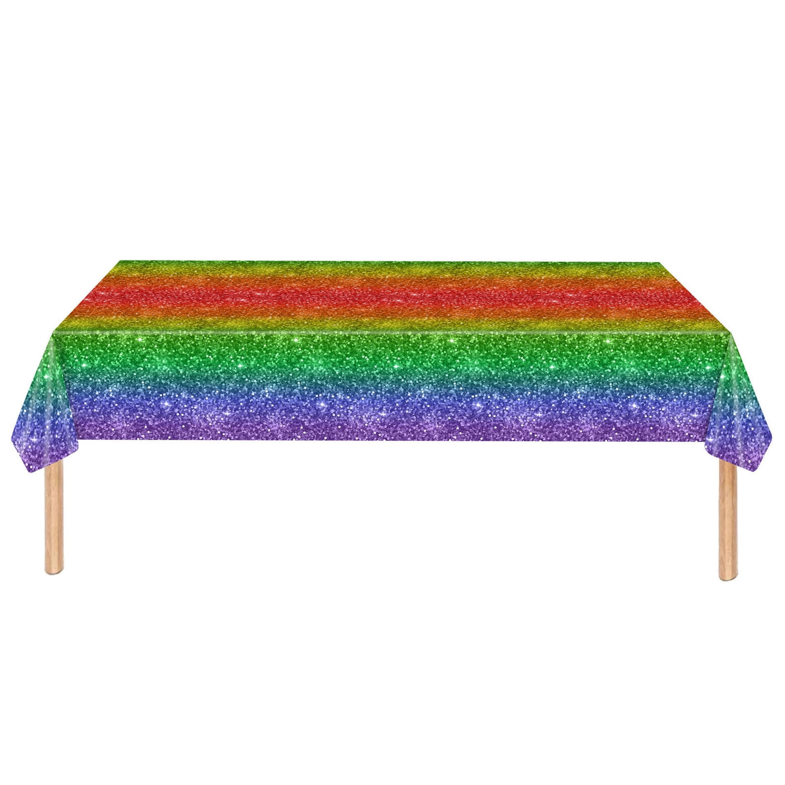Yooshoverk Rainbow Ombre Tablecloth Gradient Color Changing Waterproof ...