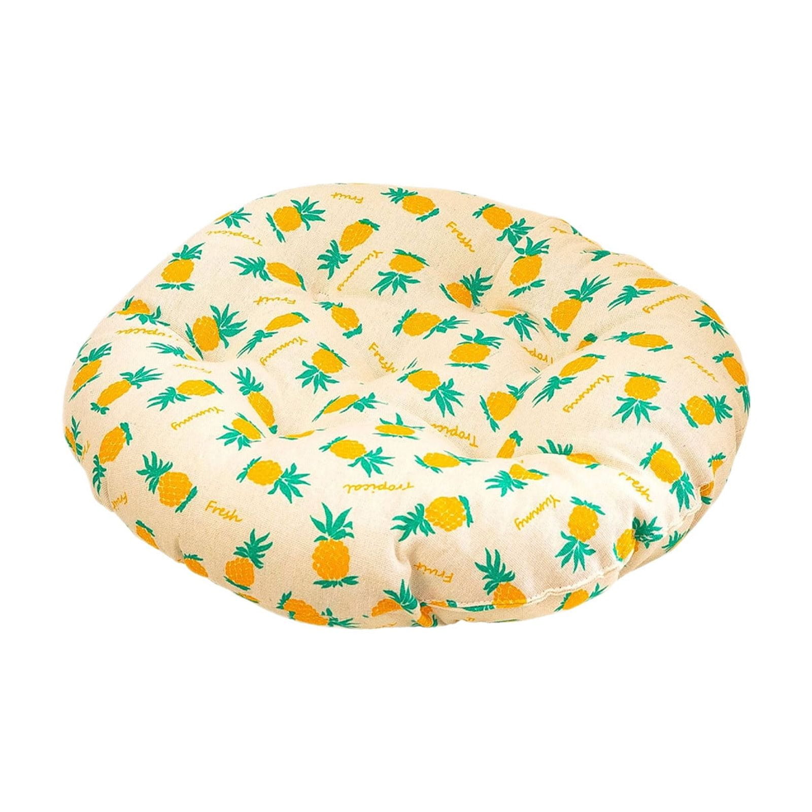Yooshoverk Round Seat Cushion Cotton Linen Filled Pad Non Slip Bottom ...