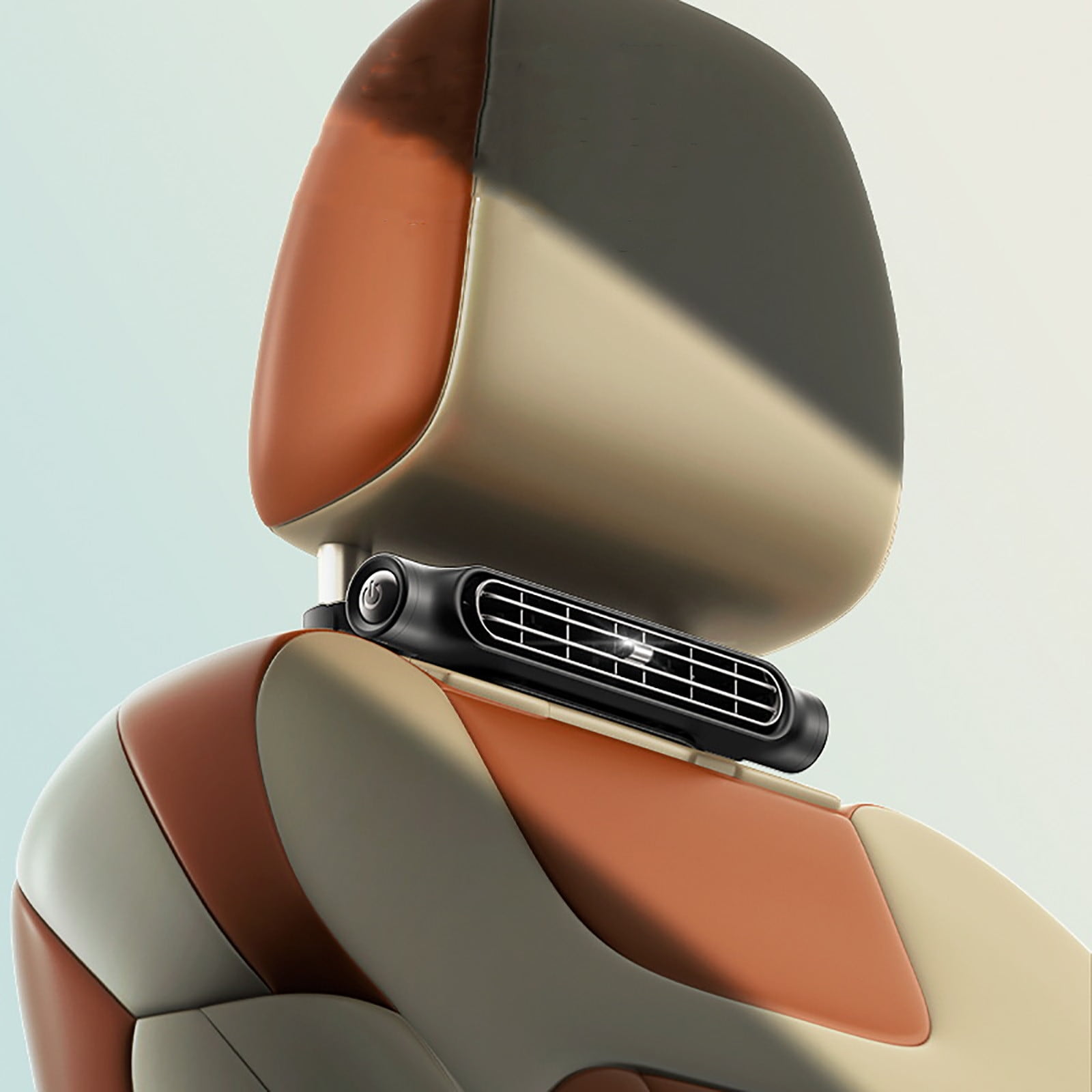 Yooshoverk Seat Fan Bladeless 3-Speeds Car Rear Pillow Design 3000mAh USB Charge Cool Passengers ...