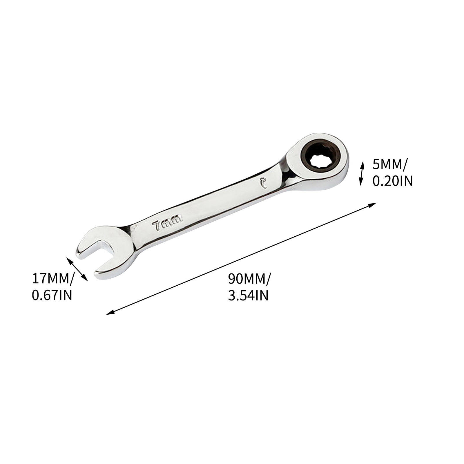 Yooshoverk Short Ratchet Wrench Mini Hand Tool Bidirectional Function ...