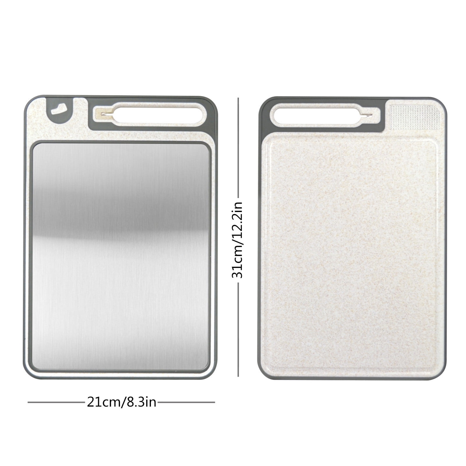Yooshoverk Small Stainless Cutting Board - 8x12 Inch Double Sided w ...
