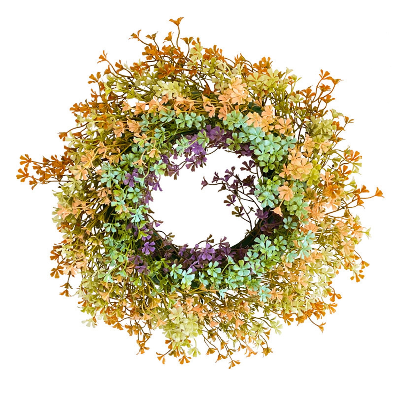 Yooshoverk Small Wildflower Wreath Door Hanger Realistic Design Durable ...