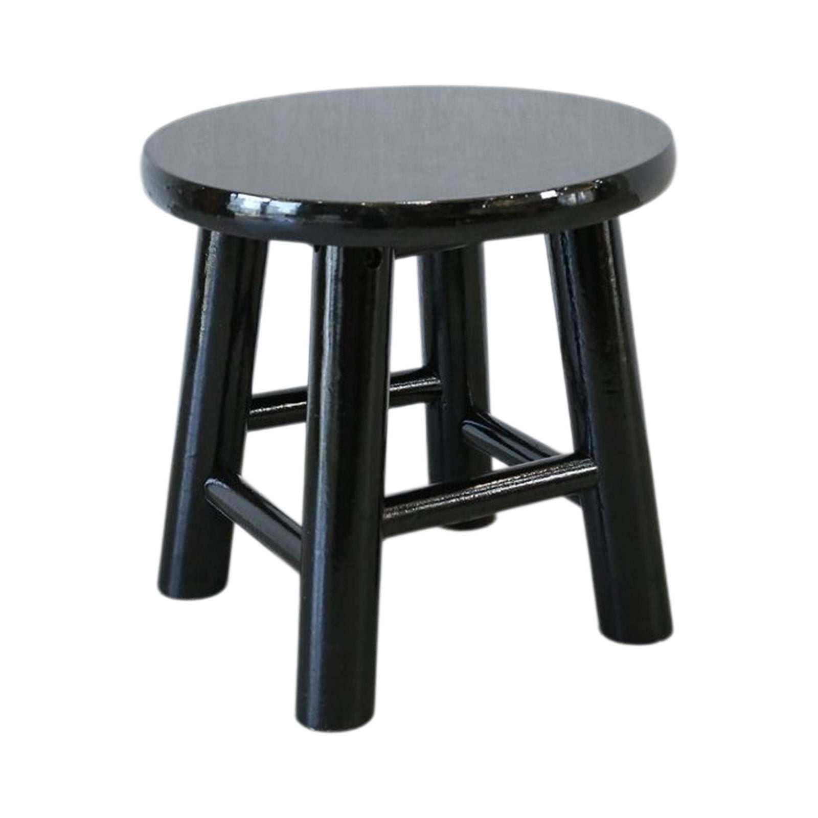 Yooshoverk Solid Wood Step Stool - 10 inch Round Oak Stool for Kids ...