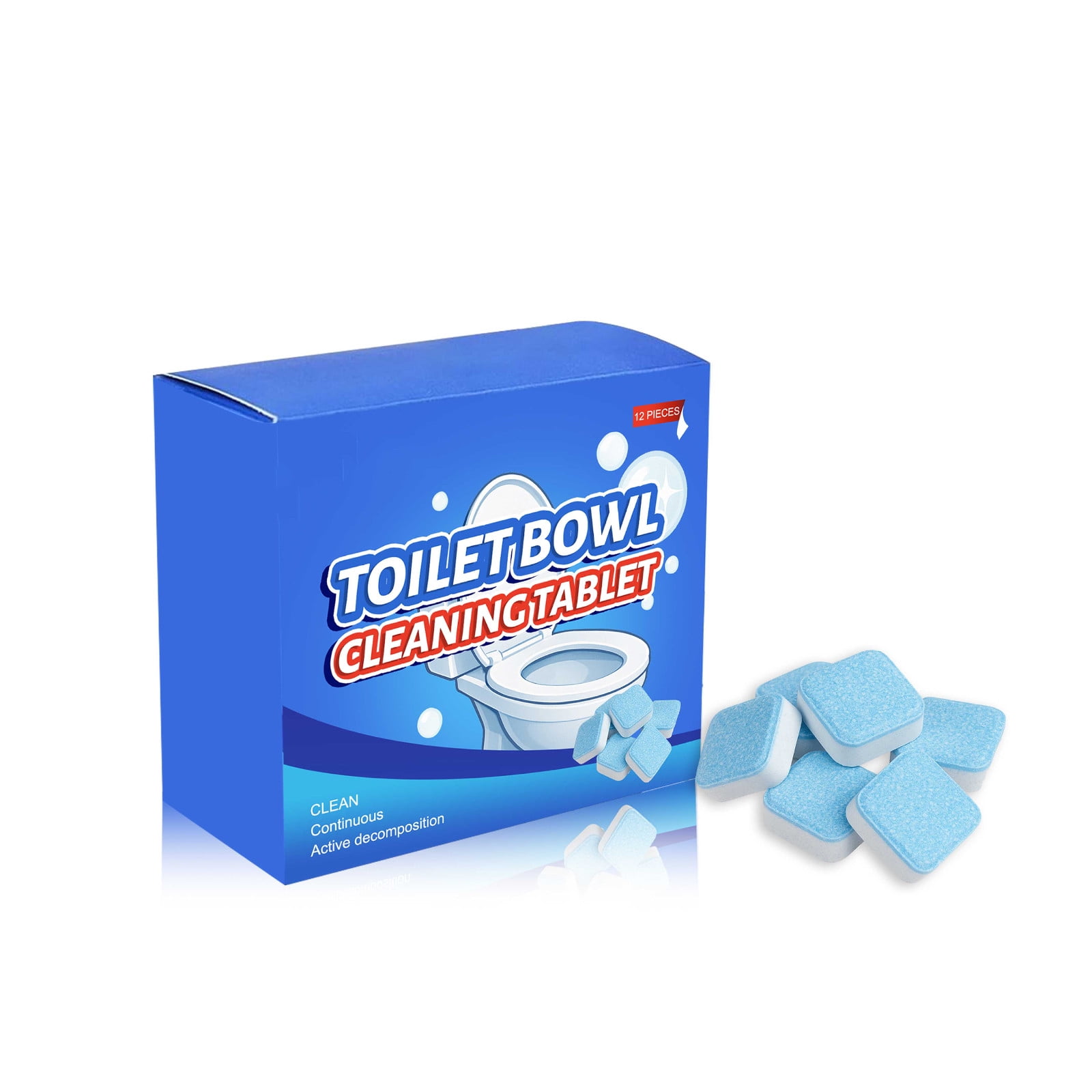 Yooshoverk Toilet Bowl Cleaner Tablets Heavy Duty Foam Action Removes ...