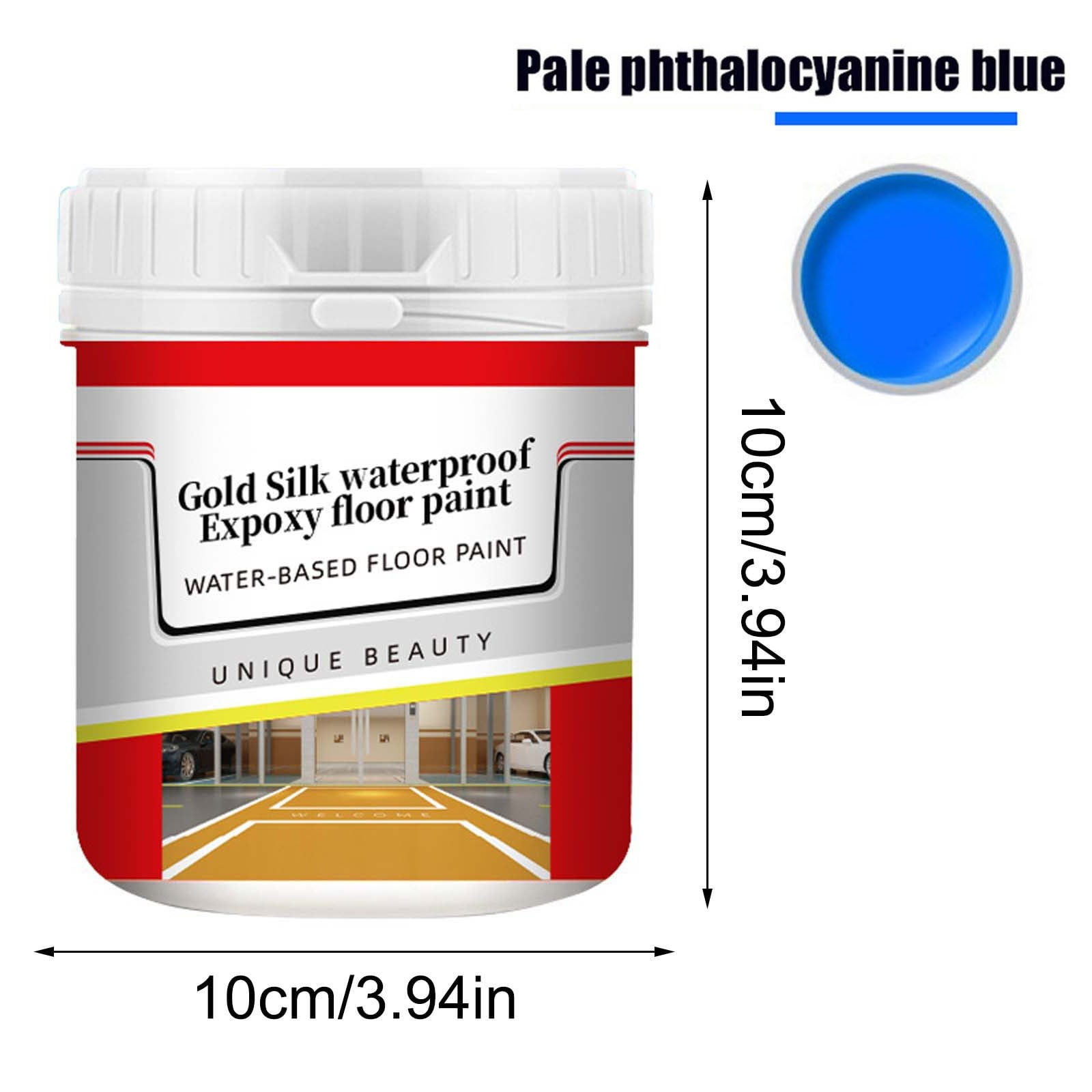 Yooshoverk Water-Based Epoxy Floor Paint - 16.9oz Anti-Slip Garage ...