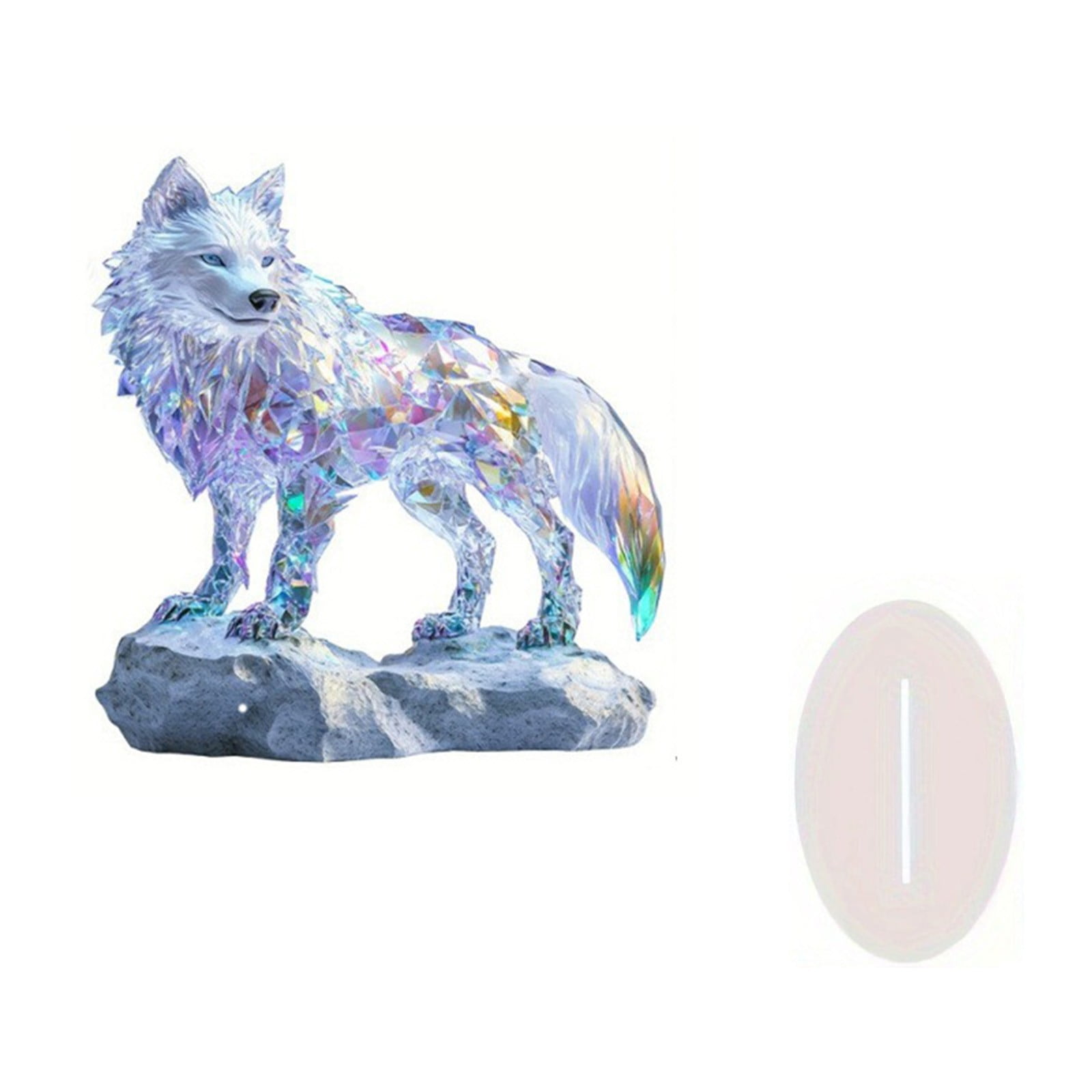 Yooshoverk Wolf Acrylic Standee 2D Animal Figure Desktop Decor Nature ...