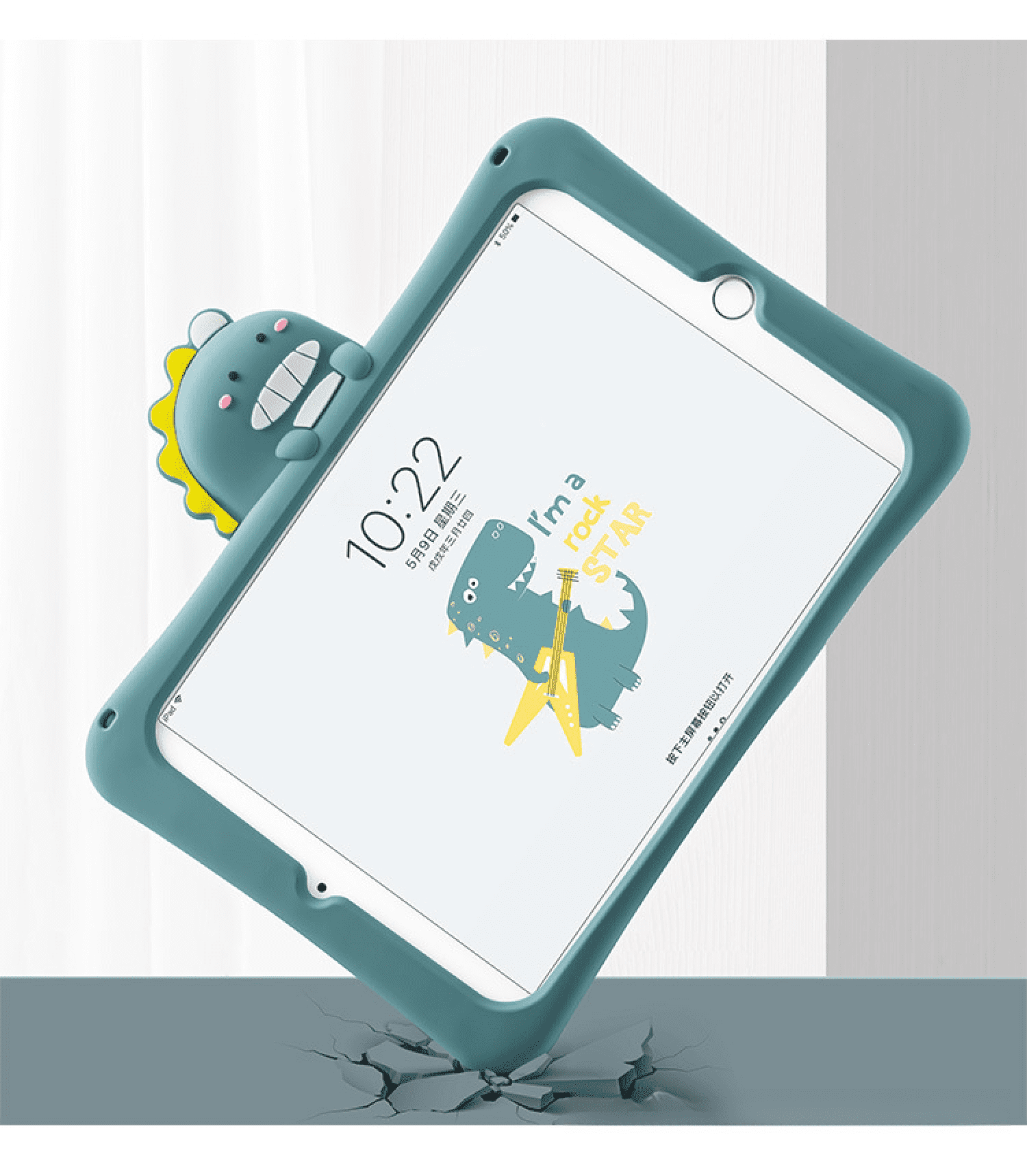 Yoosmatic Cute Dinosaur Cartoon Silicone iPad Case 9th Generation 10.2 ...