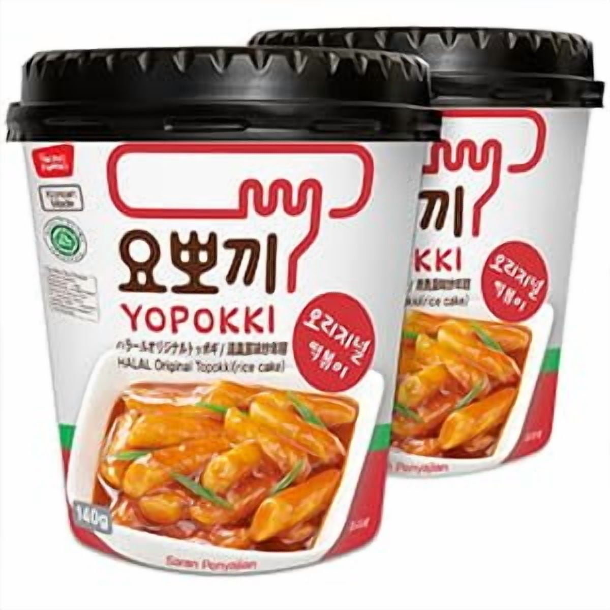 Yopokki Halal Tteokbokki Cup KEF28 (Original, 2-Pack) - Microwaveable ...