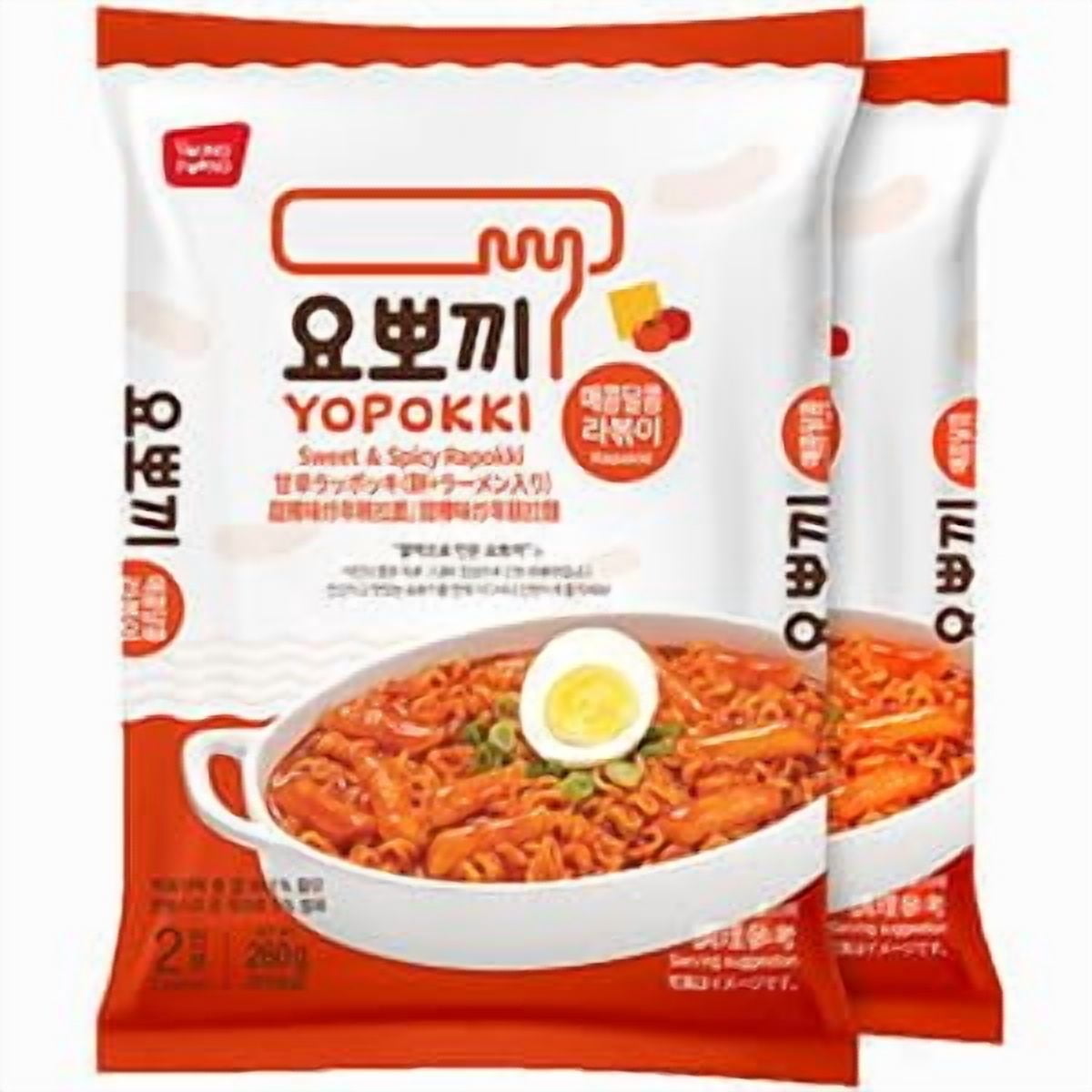 Yopokki Instant Rabokki Pack KEF28 (Sweet Mild Spicy, 2 Packs) Korean ...