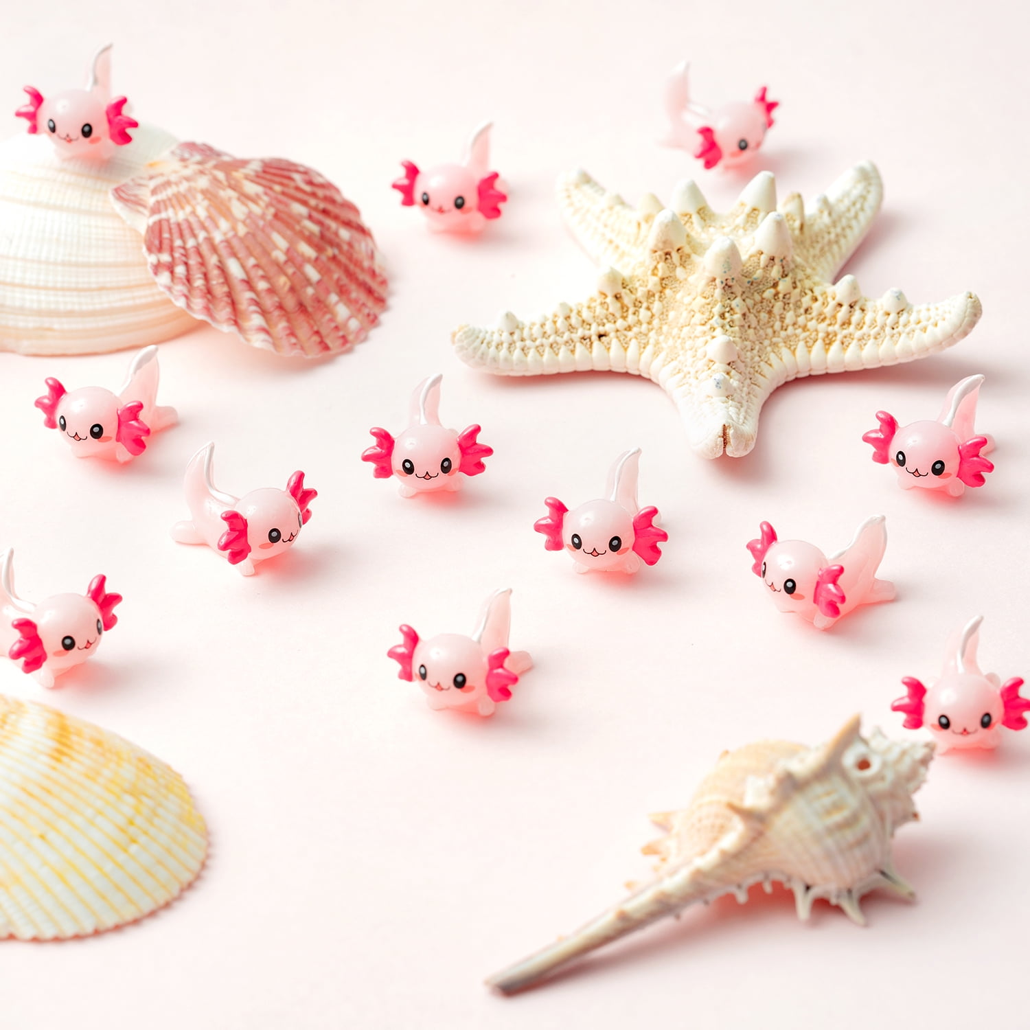 Yopyame 50PCS Mini Resin Axolotl Miniature Figures Landscape Aquarium ...