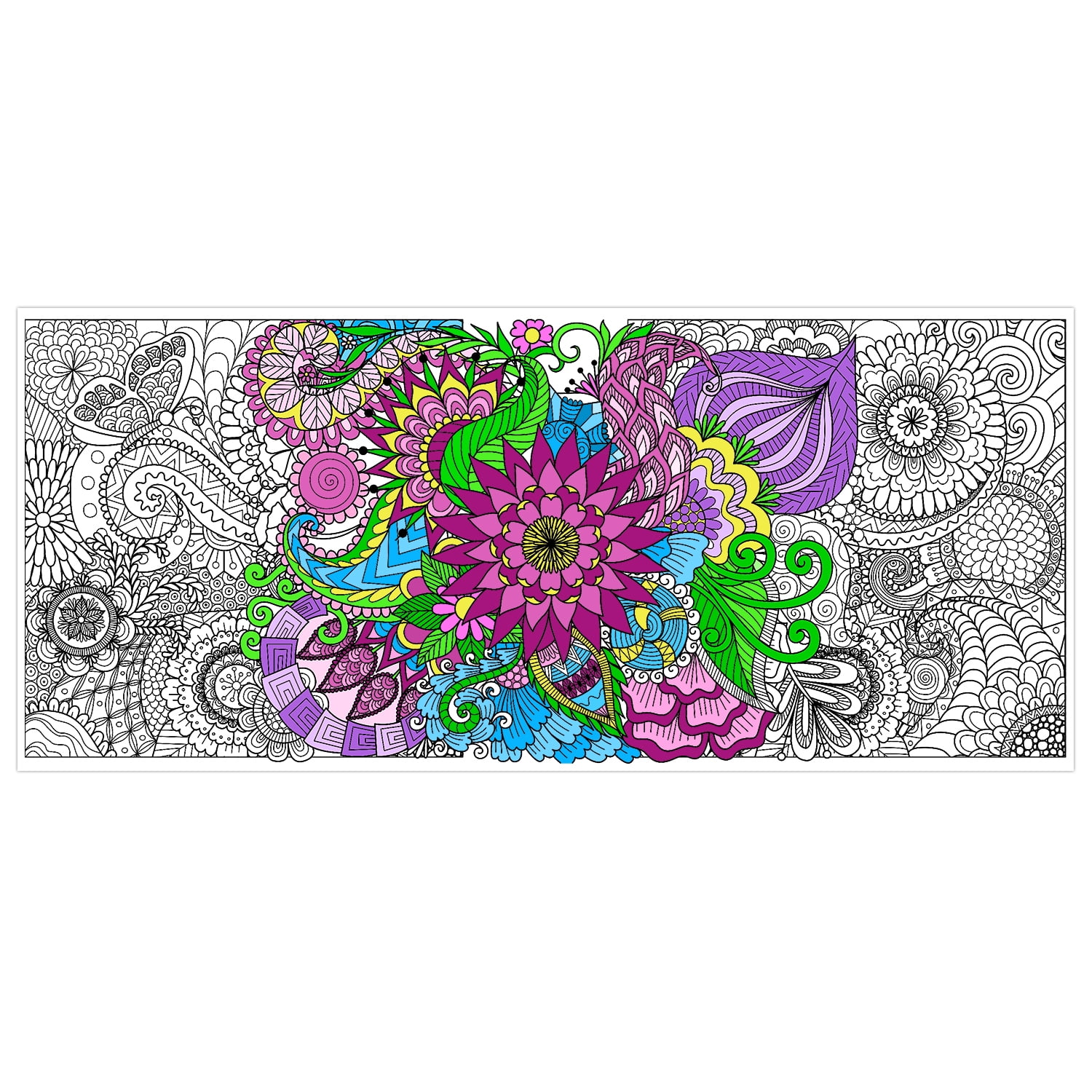 Yopyame Jumbo Mandala by Yopyame 55 x 24 Coloring Poster - Walmart.com