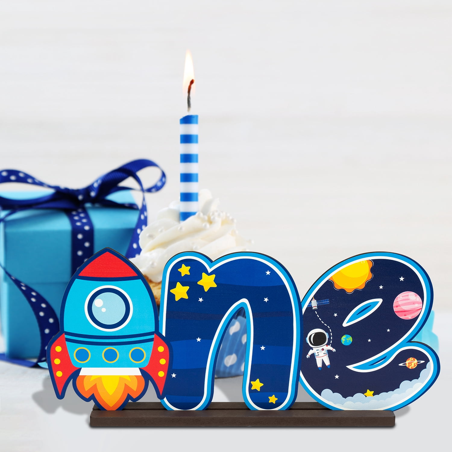 Rocket One Letter Sign Wooden Table Centerpieces 13.7*6.1 Inch ...