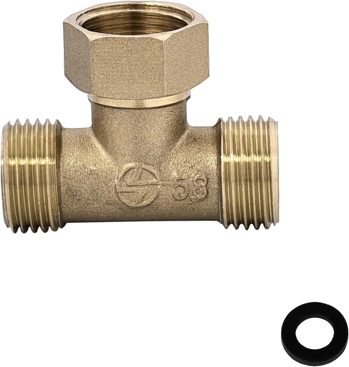 Yoqb 1/2" Tee Connector 3 Way T-Shape Hose Connector Equal Pipe ...