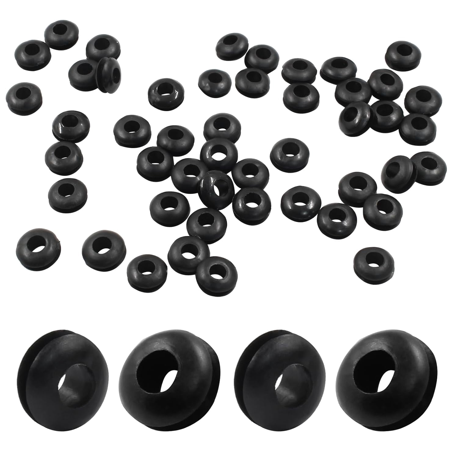 Yoqb 1000 Pcs 5mm Rubber Grommets, 3/16 Inch Inside Diameter Rubber ...