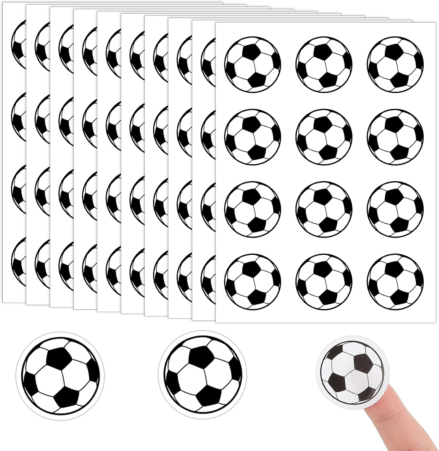 Yoqb 120 Pcs Soccer Stickers, Soccer Ball Stickers Labels for Kids ...