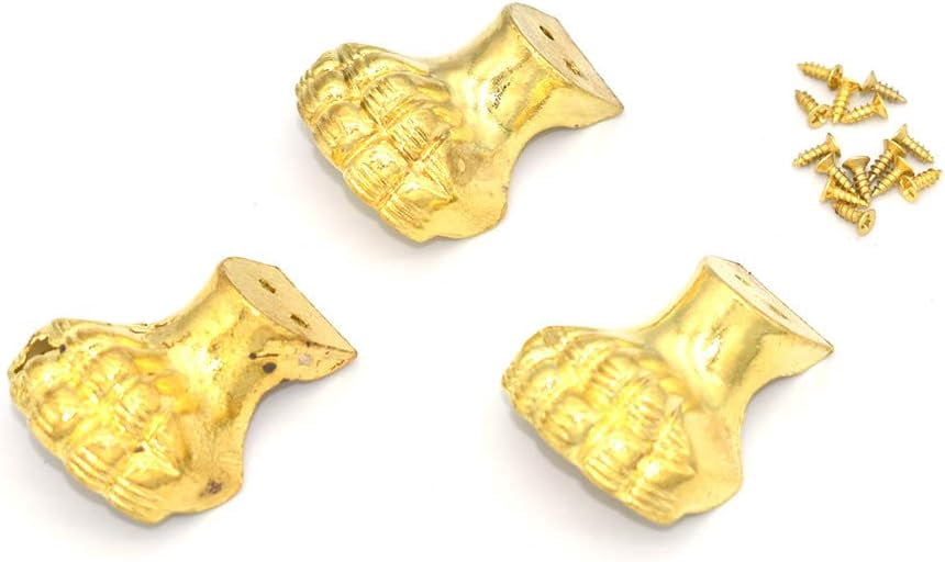 Yoqb 13×25mm Metal Gold Box feet Legs Decorative Feet Leg Corner ...