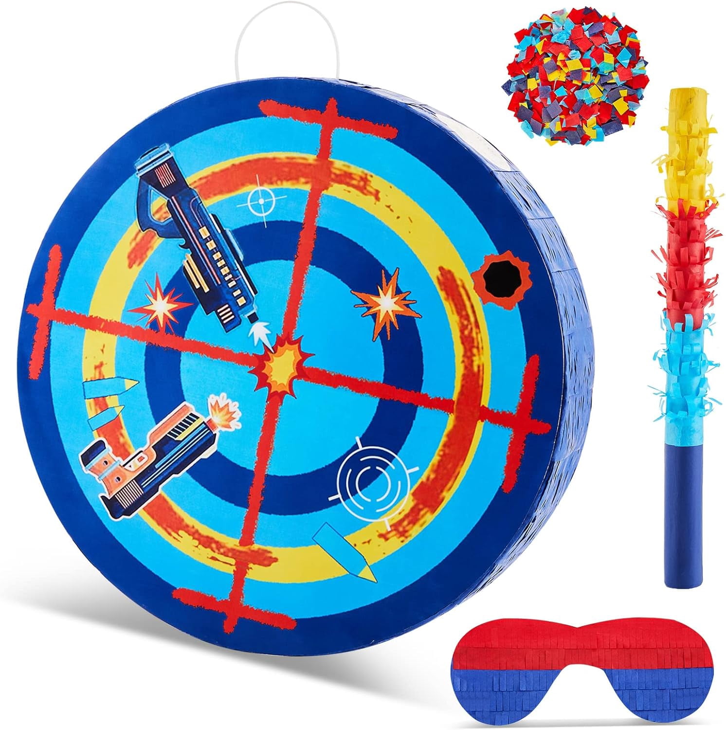 Yoqb 13.3 Inch Shooting Targets Piñata Dart Theme Battle Piñata Set ...