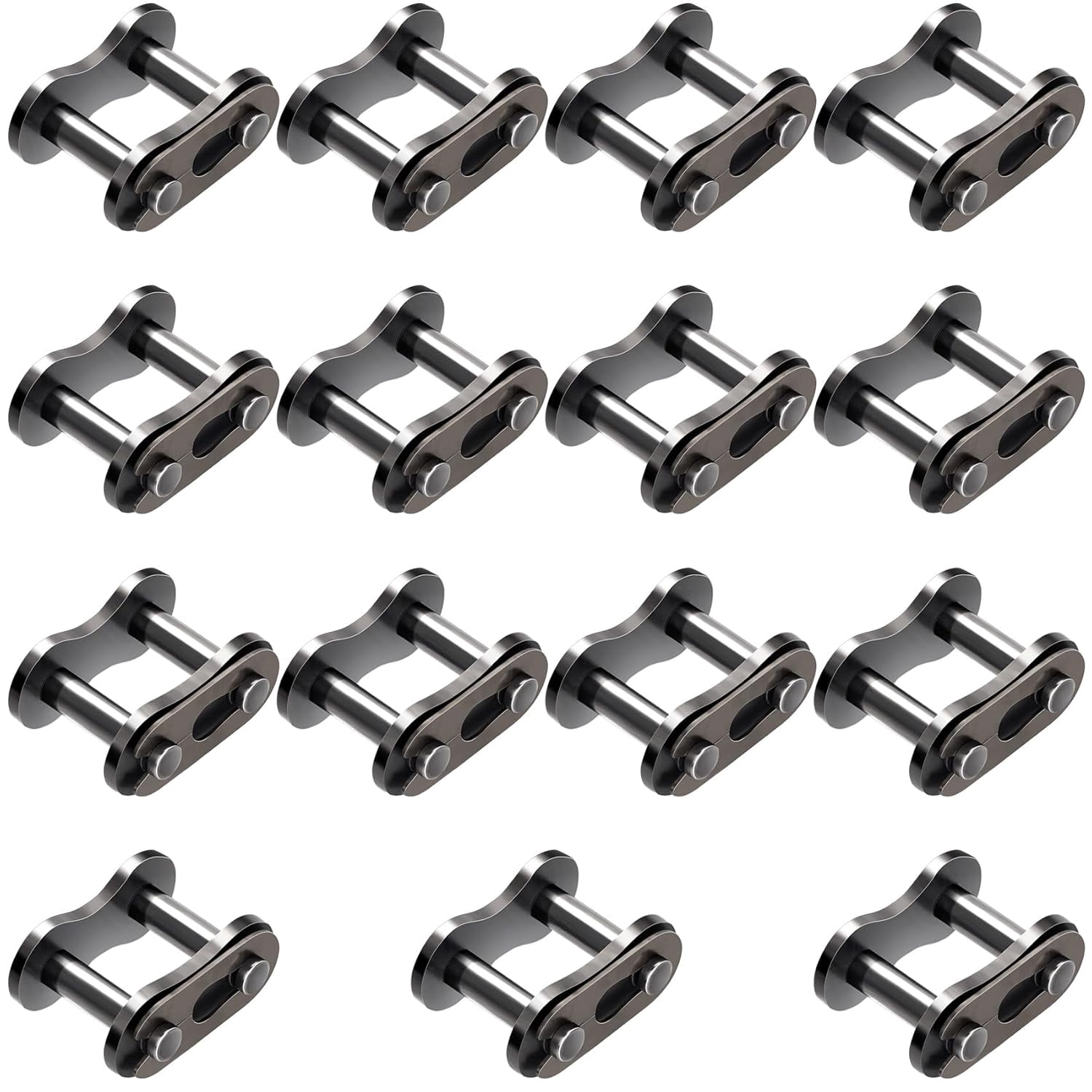 Yoqb 15Pcs #50 Roller Chain Connecting Links, Heavy Duty Steel Master ...