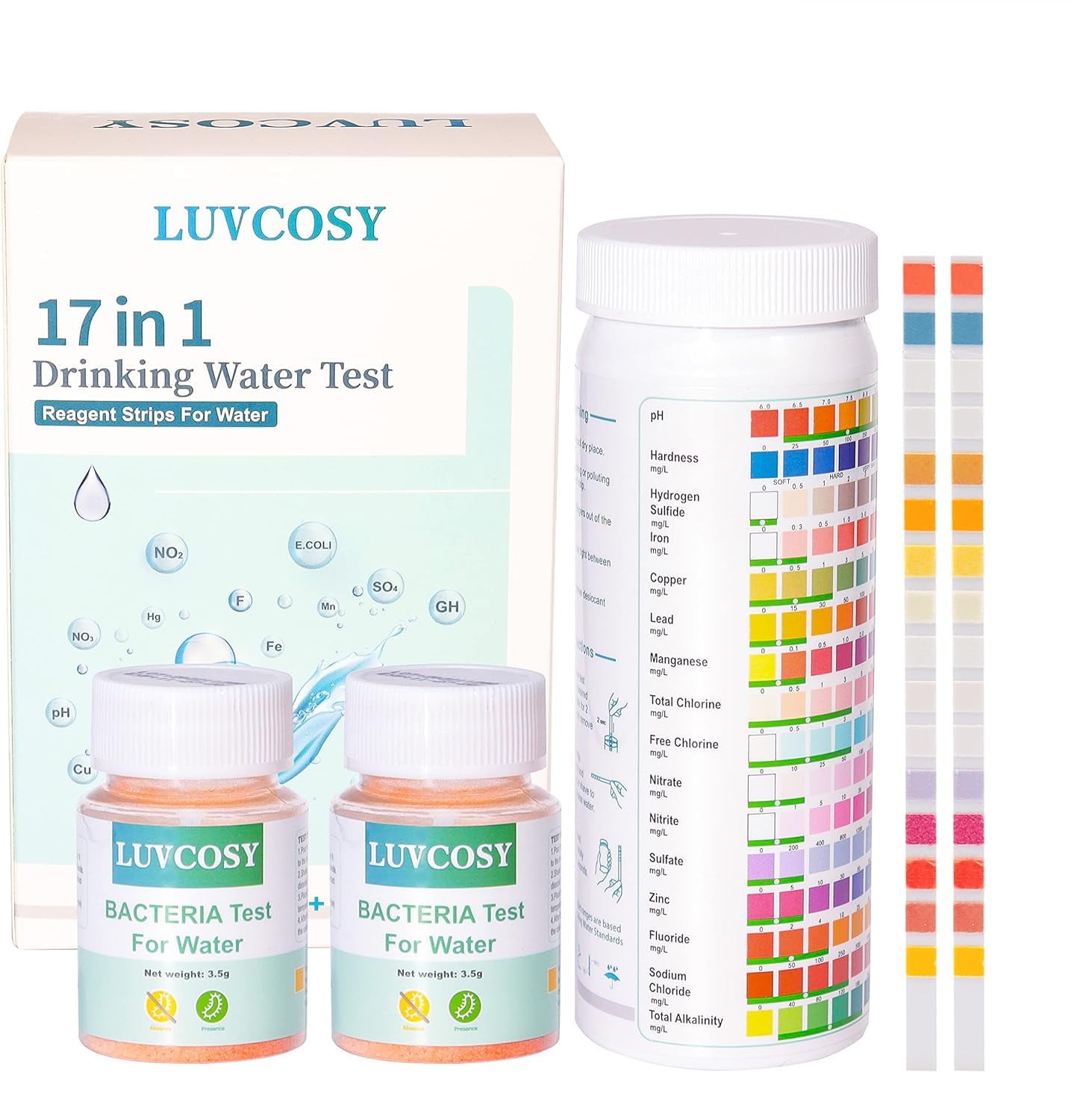 Yoqb 2 Pcs Coliform Bacteria Test Kit & 100 Water Test Strips, Water ...