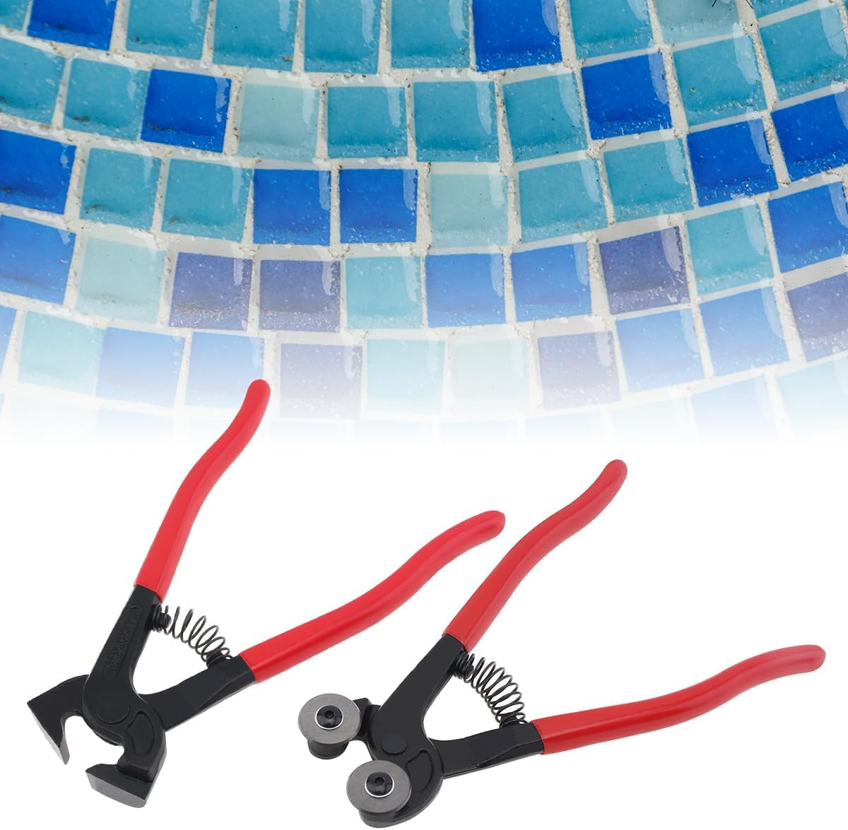 Yoqb 2pcs Glass Tile Nippers Set Ceramic Tile Nipper & Wheeled Glass ...