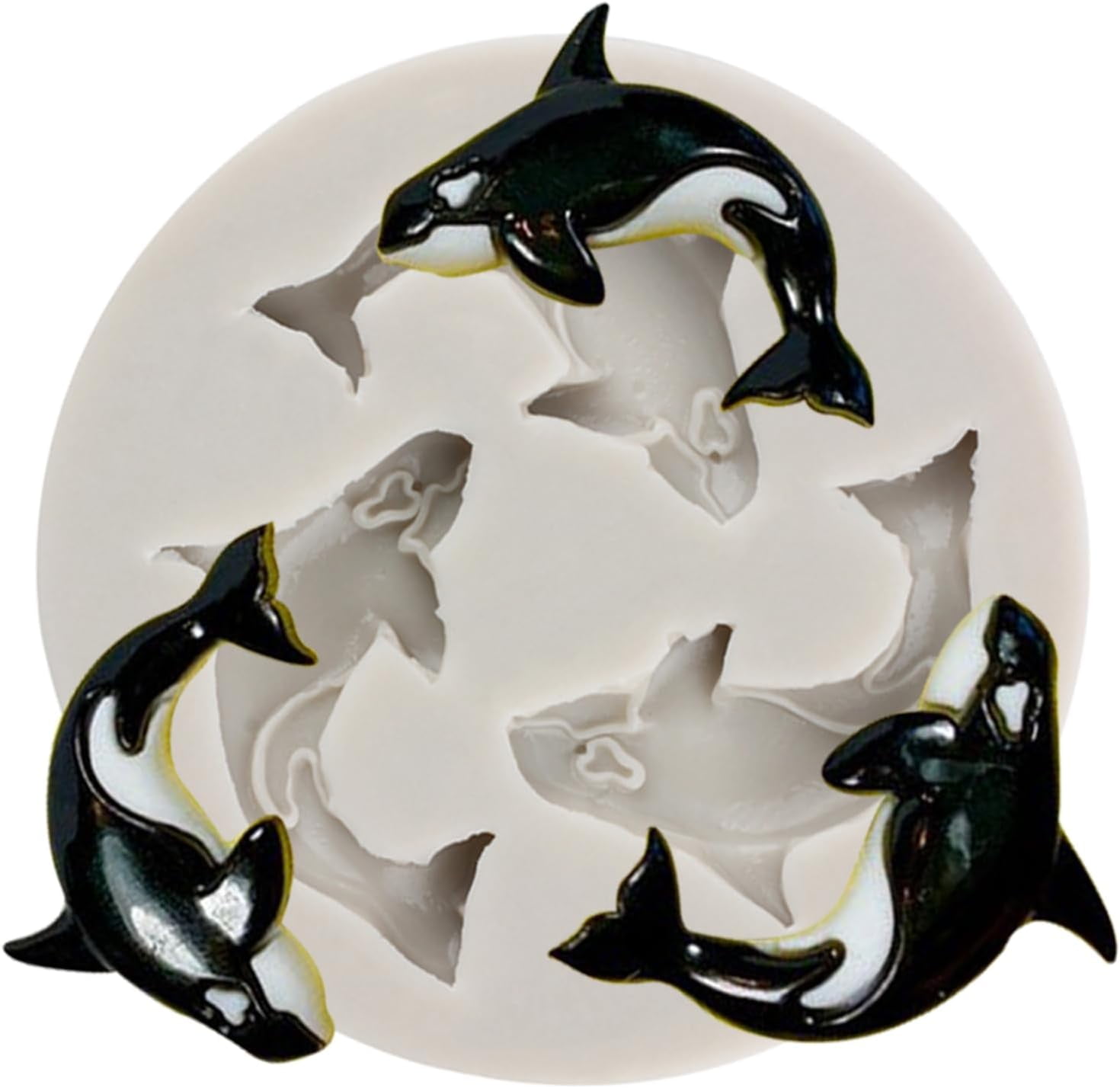 Yoqb 3D Dolphin Silicone Fondant Molds Killer Whale Mold For Cake ...