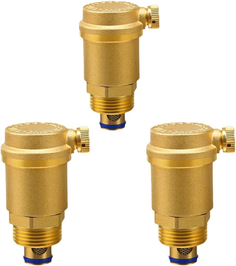 Yoqb 3PCS Automatic Vent Valve Automatic Air Bleeder Valve 1/2", 3/4 ...