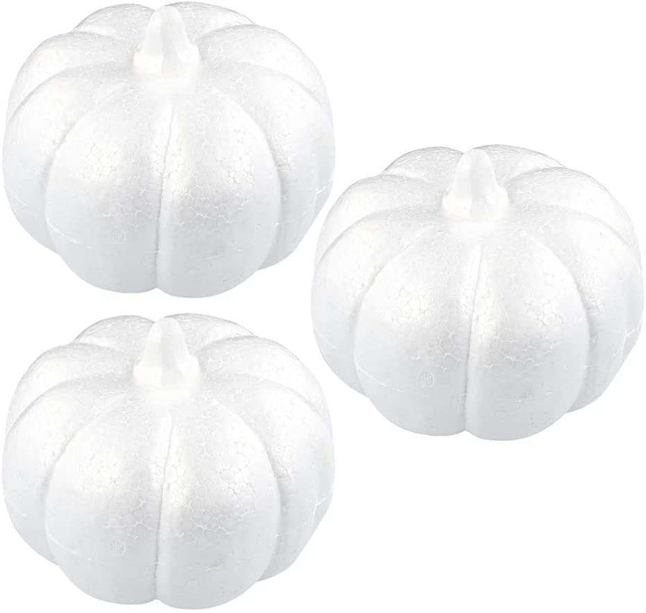 Yoqb 3Pcs White Foam Pumpkins Halloween Pumpkin Shape Modelling ...