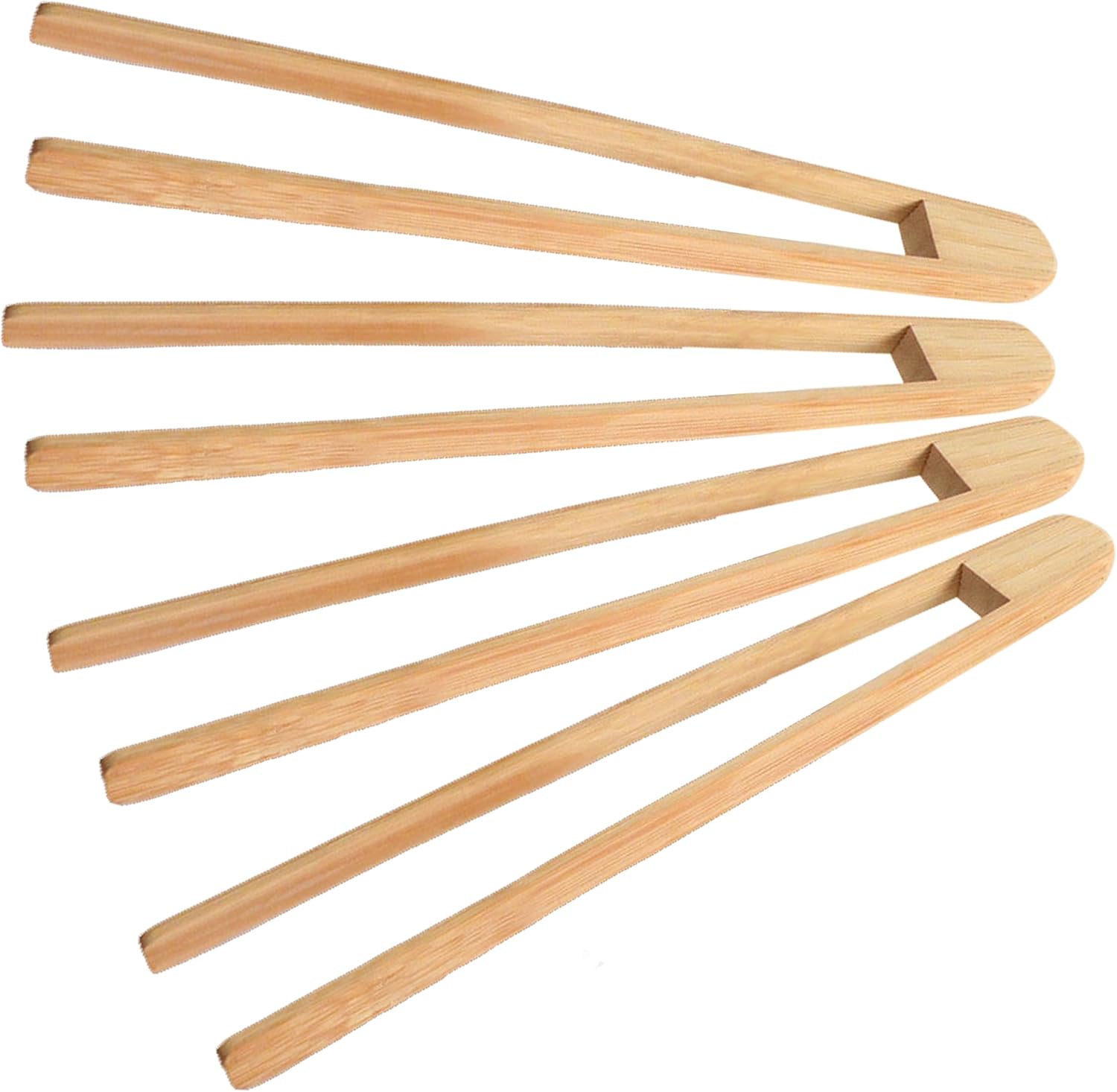 Yoqb 4 PCS Toaster Tongs Bamboo Tongs Wooden Tongs Wooden Cooking Tong ...