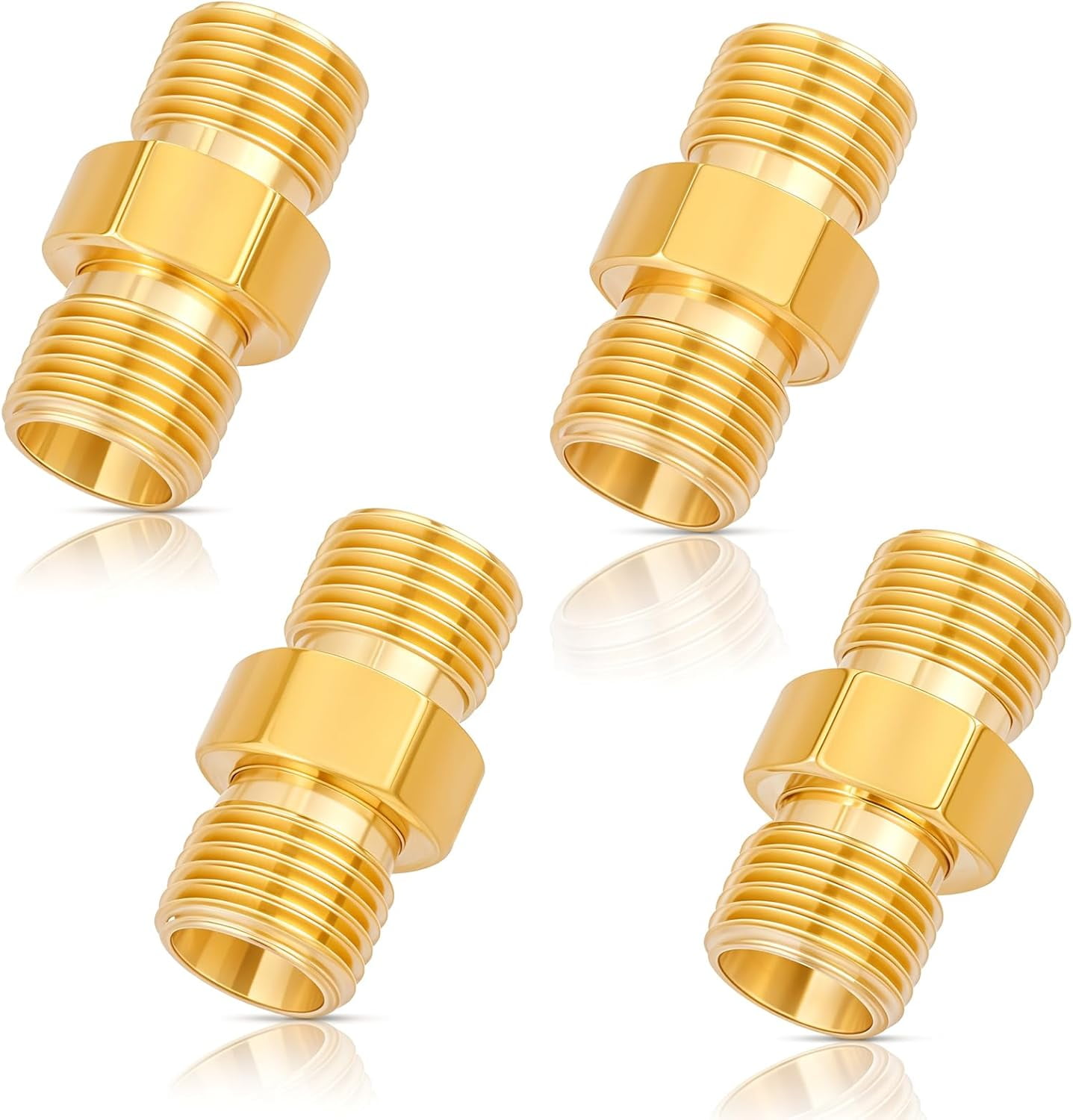 Yoqb 4 Pack Welding Hose Coupler Adapter Set 9/16"-18 LH&RH Torch Hose ...